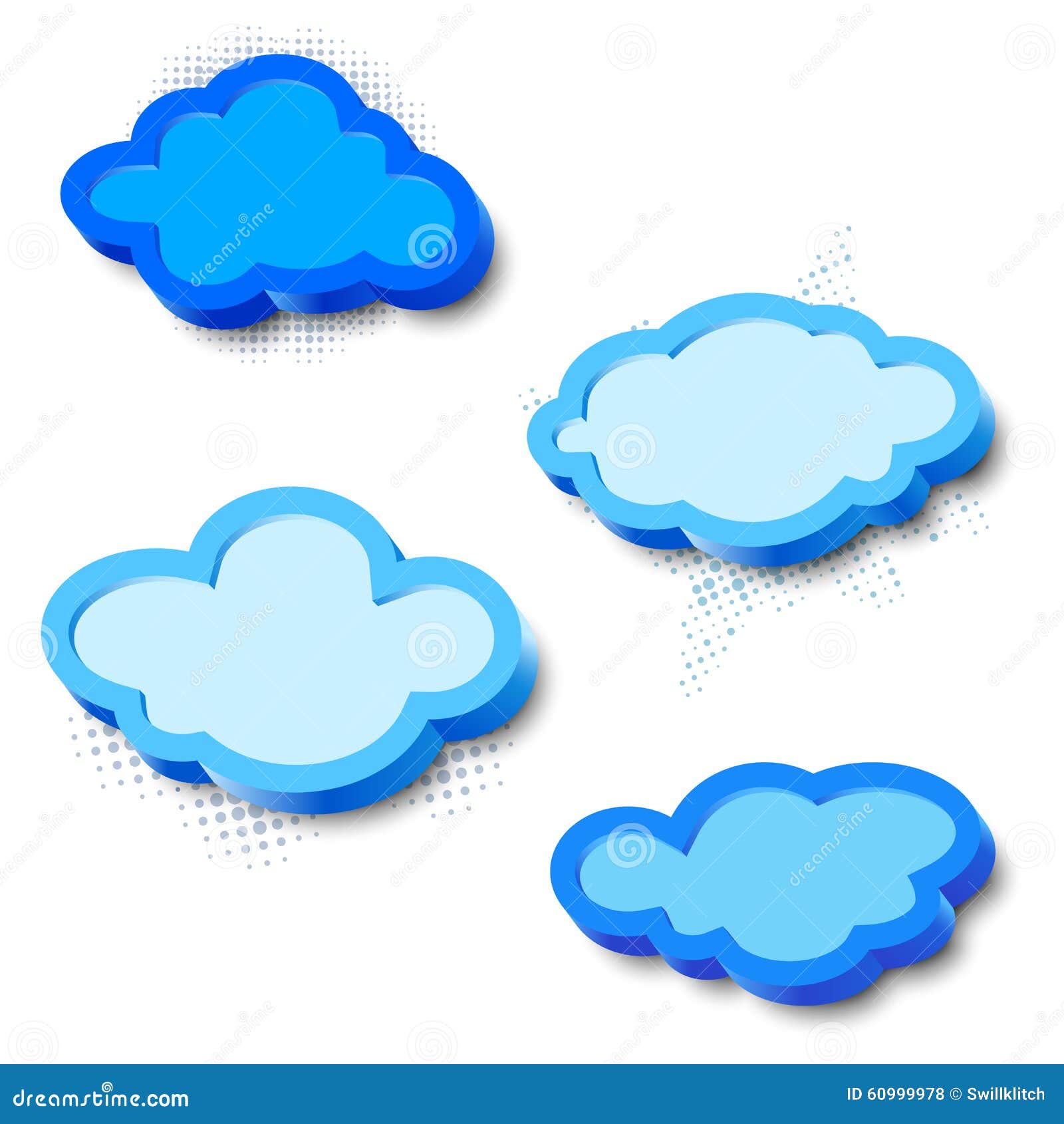 3d cloud frames stock vector. Illustration of climate - 60999978