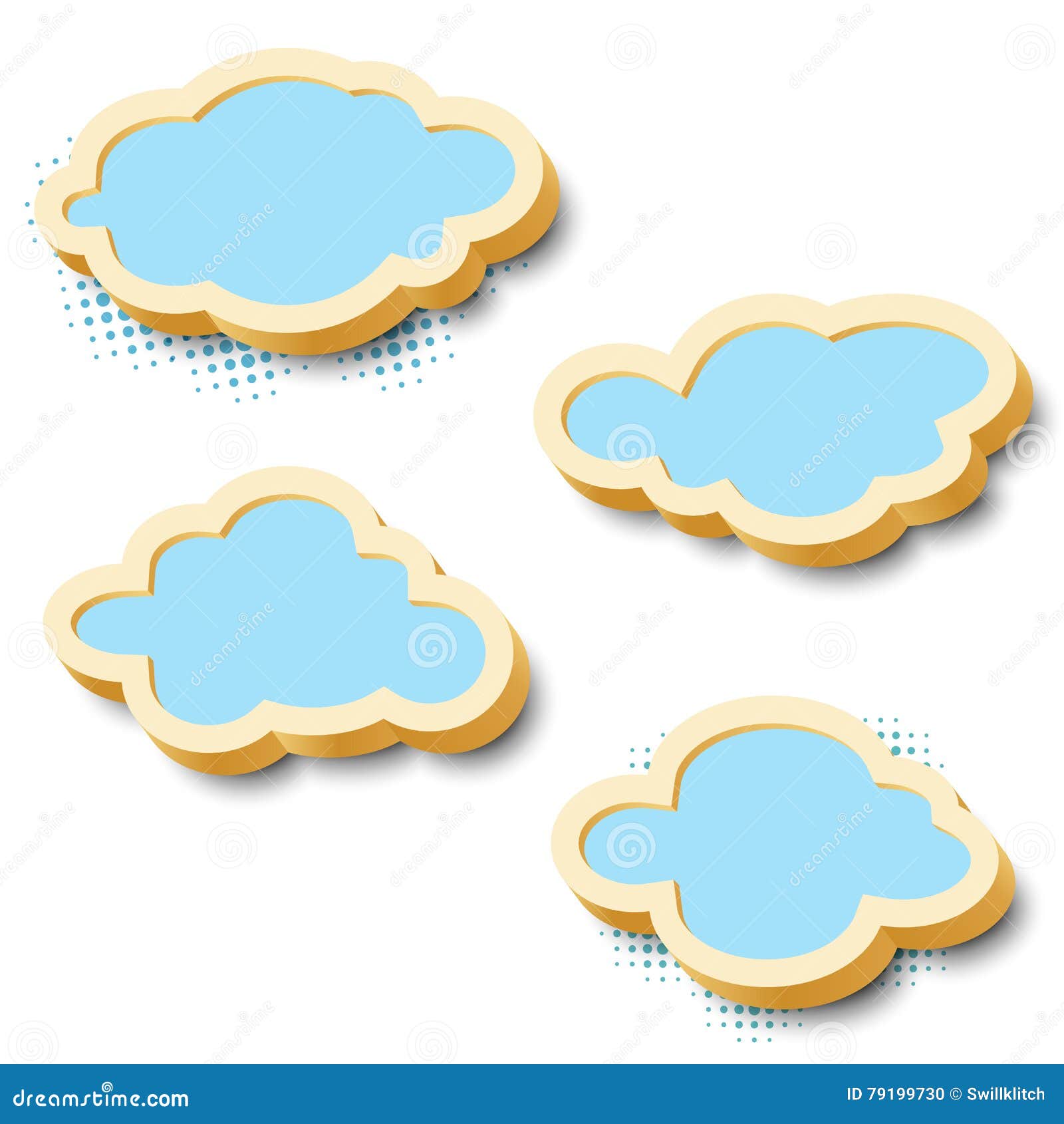 3d cloud frames stock vector. Illustration of hosting - 79199730