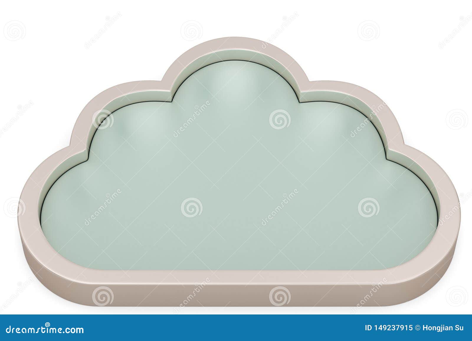 3D Cloud Logo Isolated on White Background. 3D Illustration Stock ...