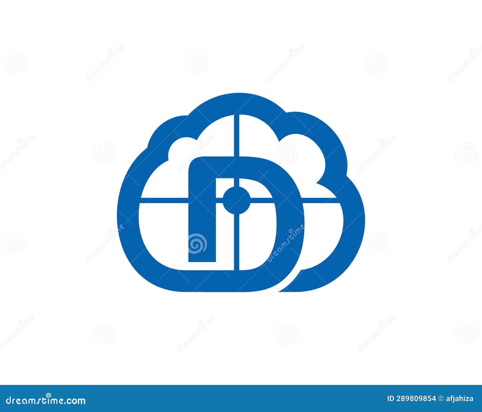 D Cloud Network Logo Template Stock Illustration - Illustration of logo ...