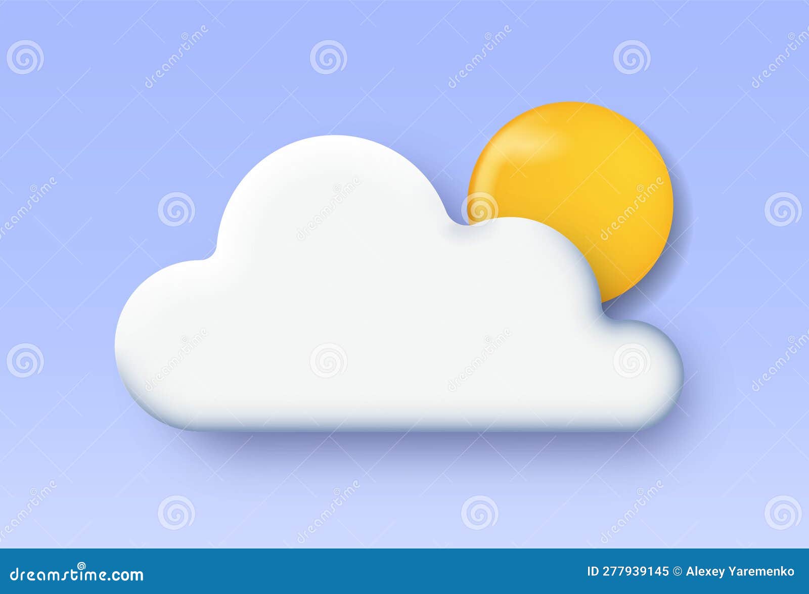 3D cloudy weather icon stock vector. Illustration of shape - 277939145