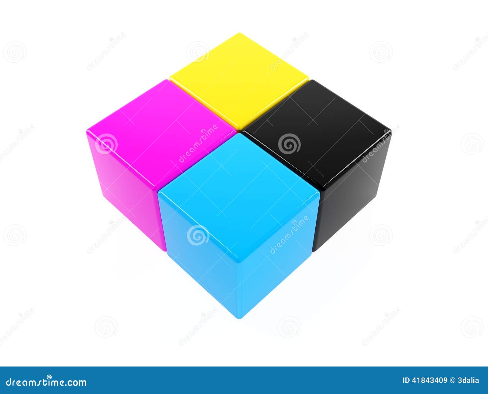 3d CMYK Cubes stock illustration. Illustration of vibrant - 41843409