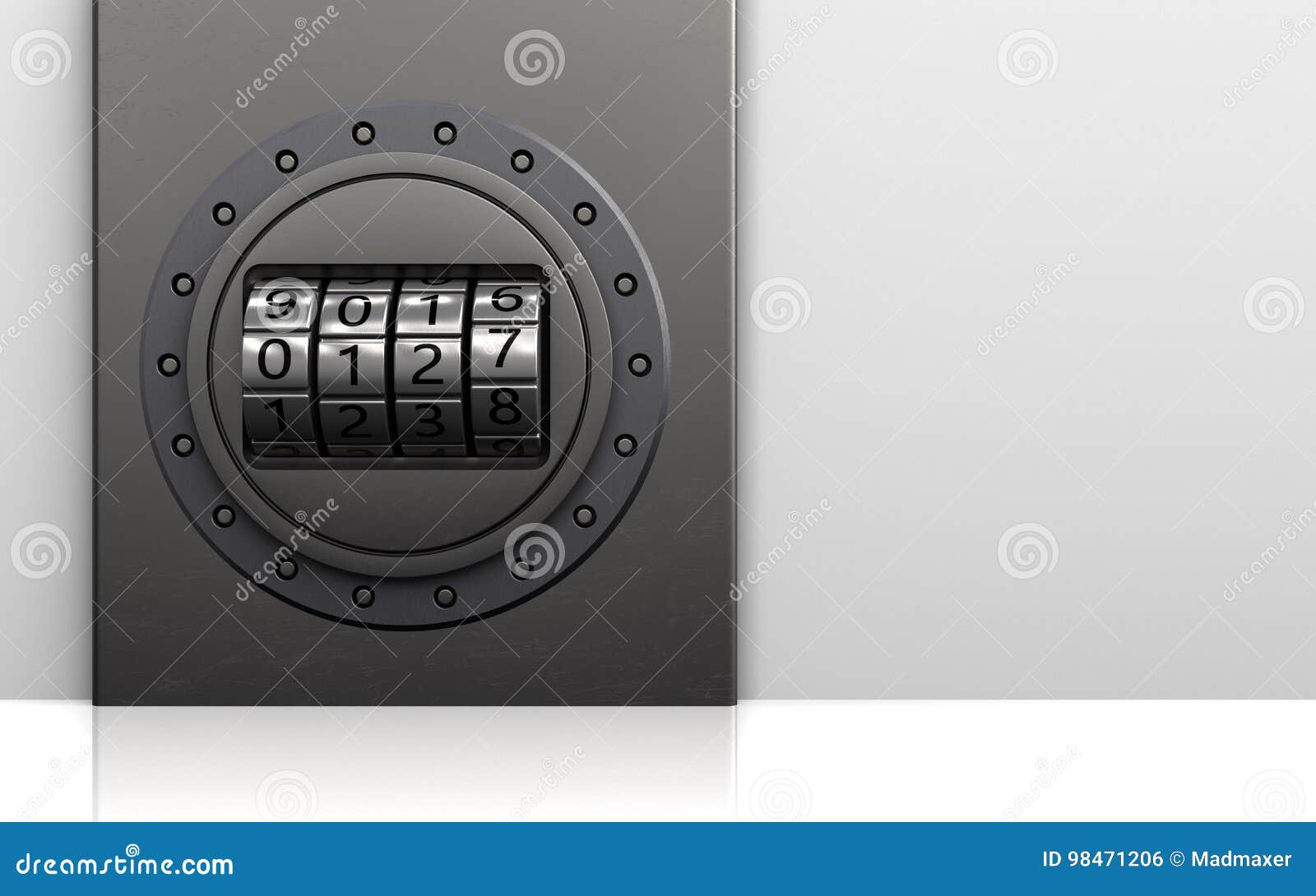 3d code dial safe stock illustration. Illustration of protection - 98471206