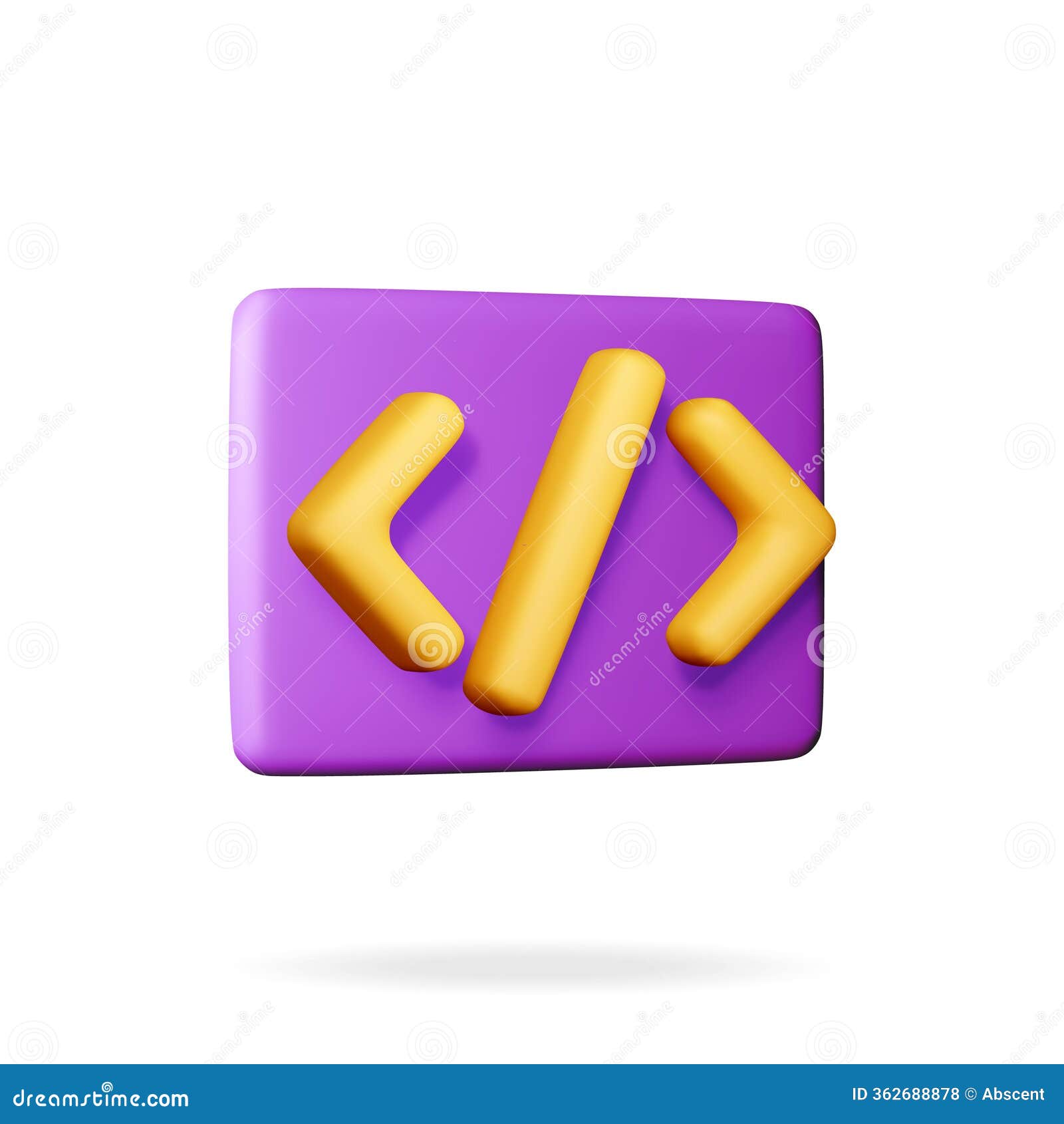 3d Code Icon Isolated on White Stock Illustration - Illustration of ...