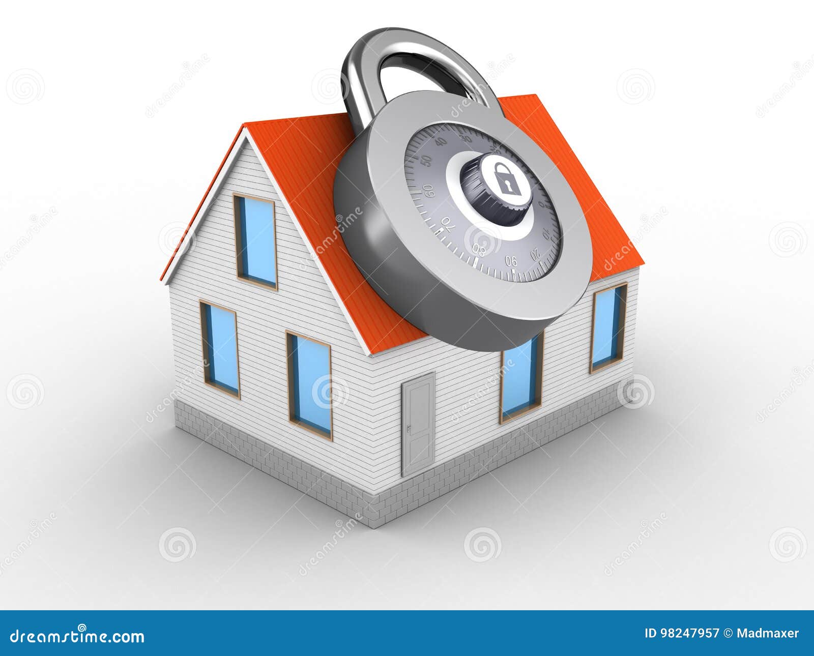 3d code lock stock illustration. Illustration of door - 98247957