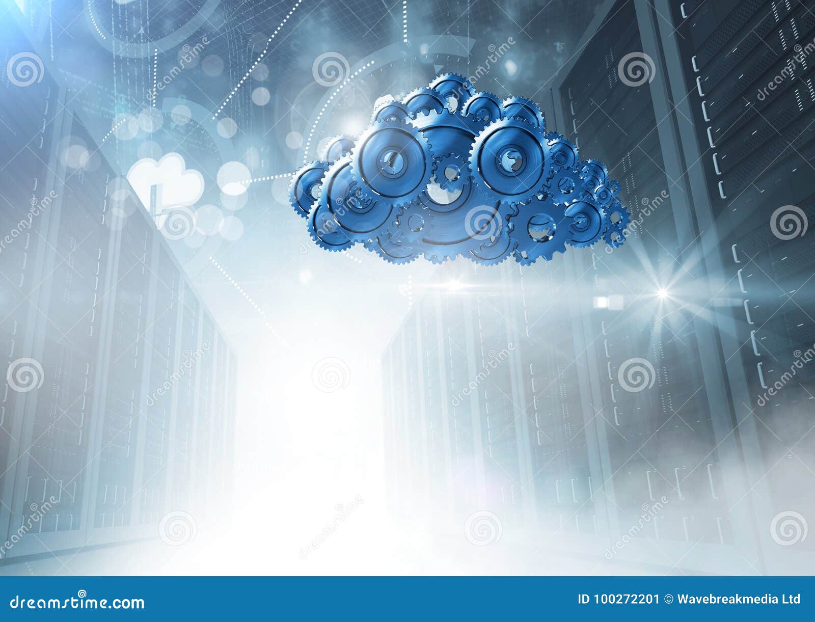 Gears. Cloud Computing. Royalty-Free Stock Image | CartoonDealer.com #32991922