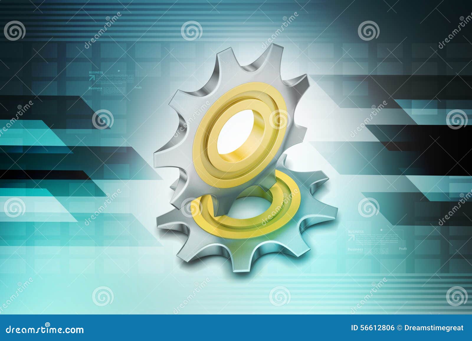 3d cog wheel stock illustration. Illustration of icon - 56612806