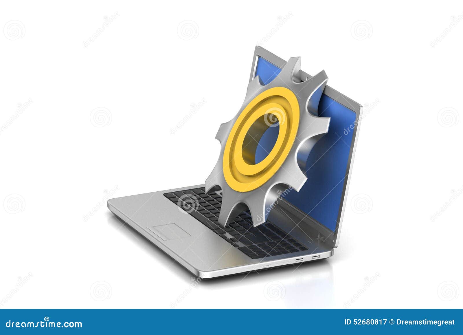 3d Cog Wheel with Computer Mouse Stock Illustration - Illustration of ...