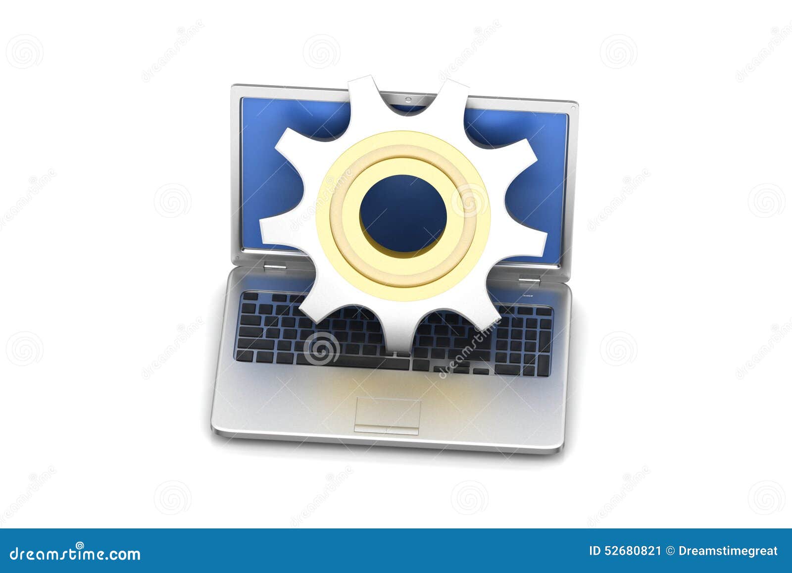 3d Cog Wheel with Computer Mouse Stock Image - Image of industry ...