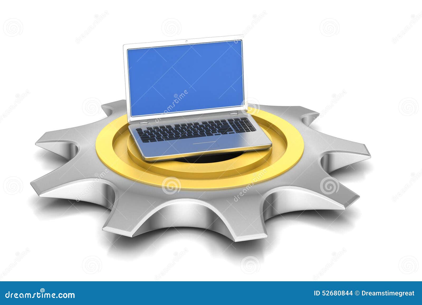 3d Cog Wheel with Computer Mouse Stock Illustration - Illustration of ...