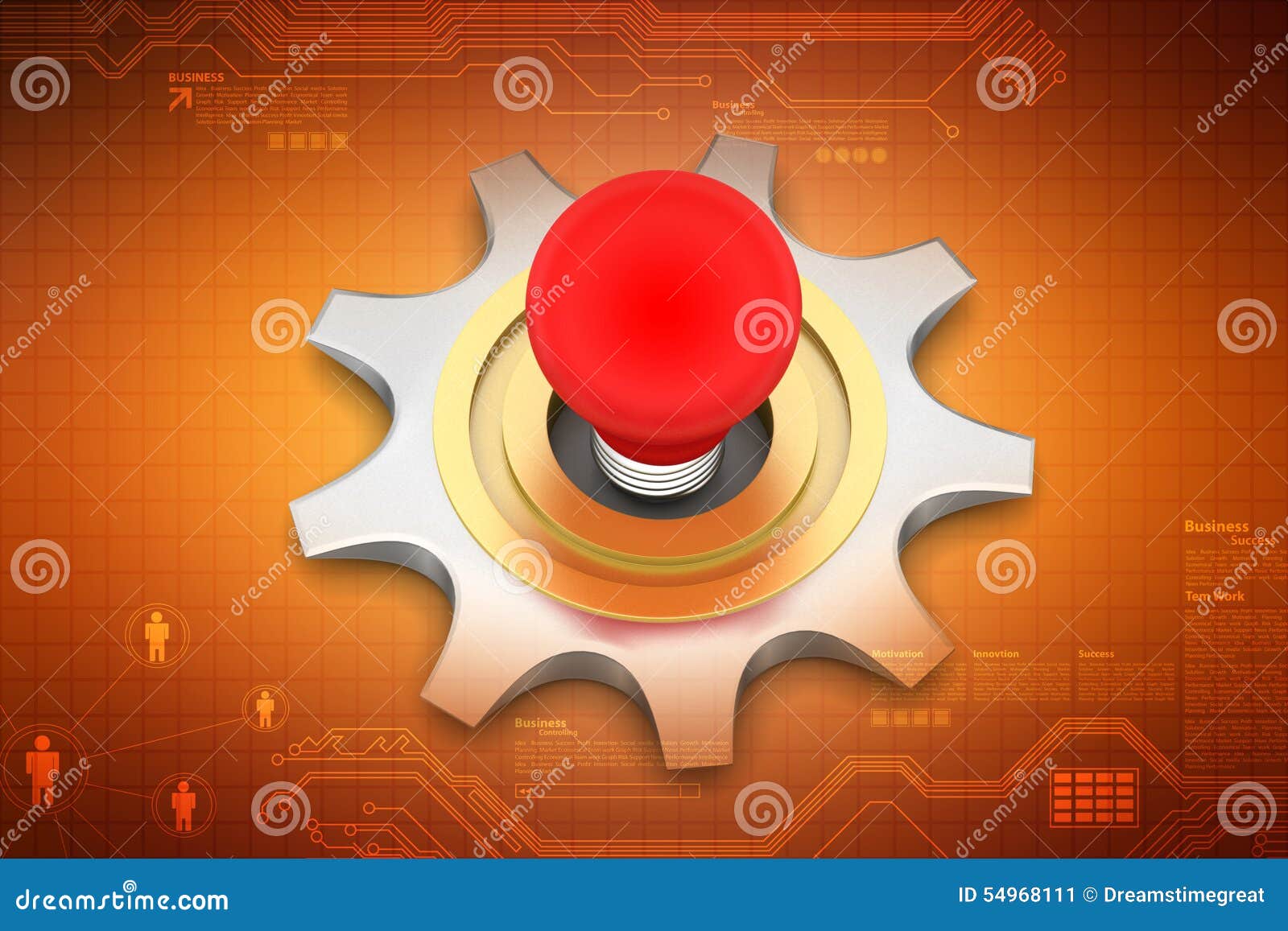 3d Cog Wheel with Computer Mouse Stock Illustration - Illustration of ...