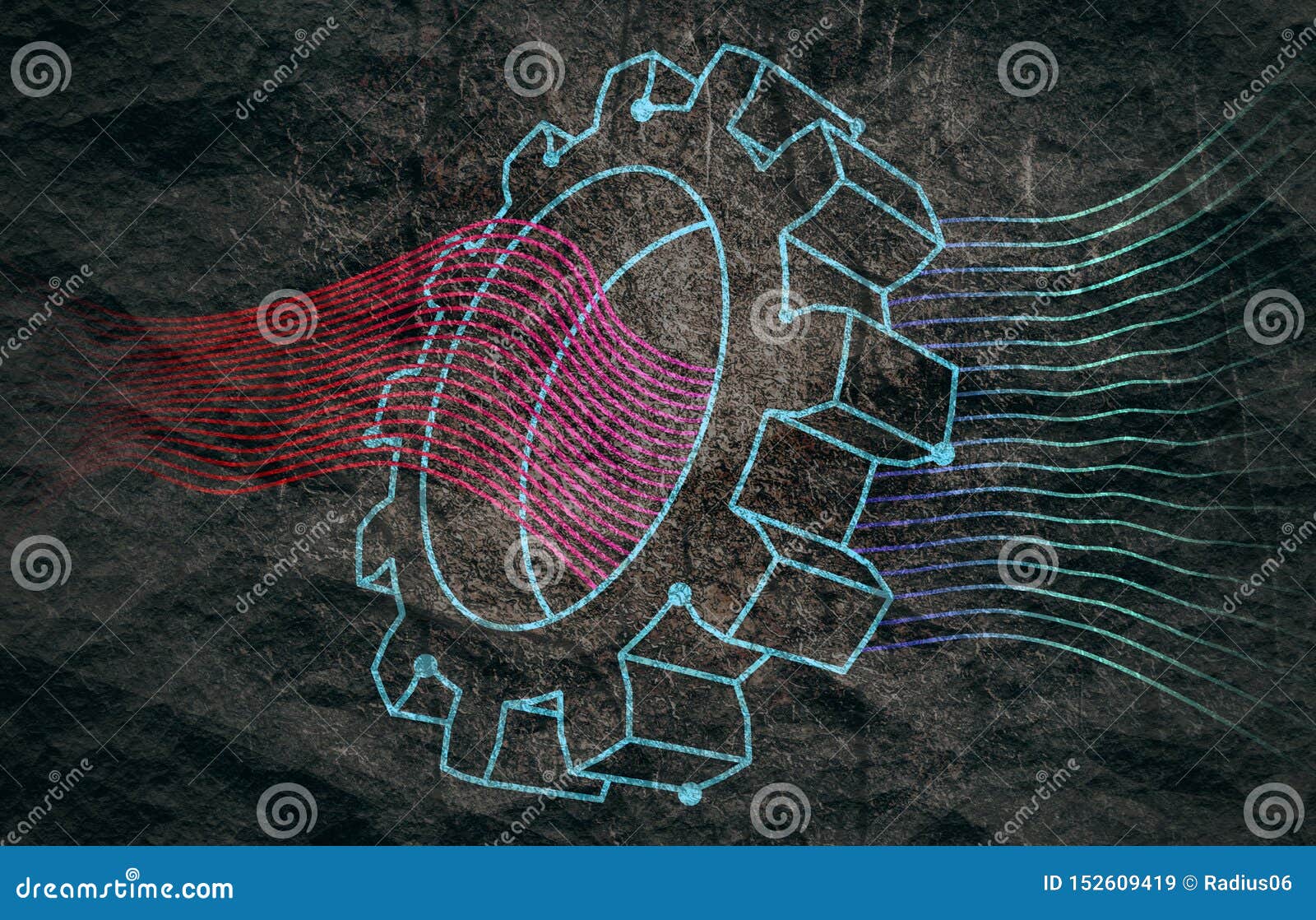 3d cog wheel stock illustration. Illustration of connection - 152609419