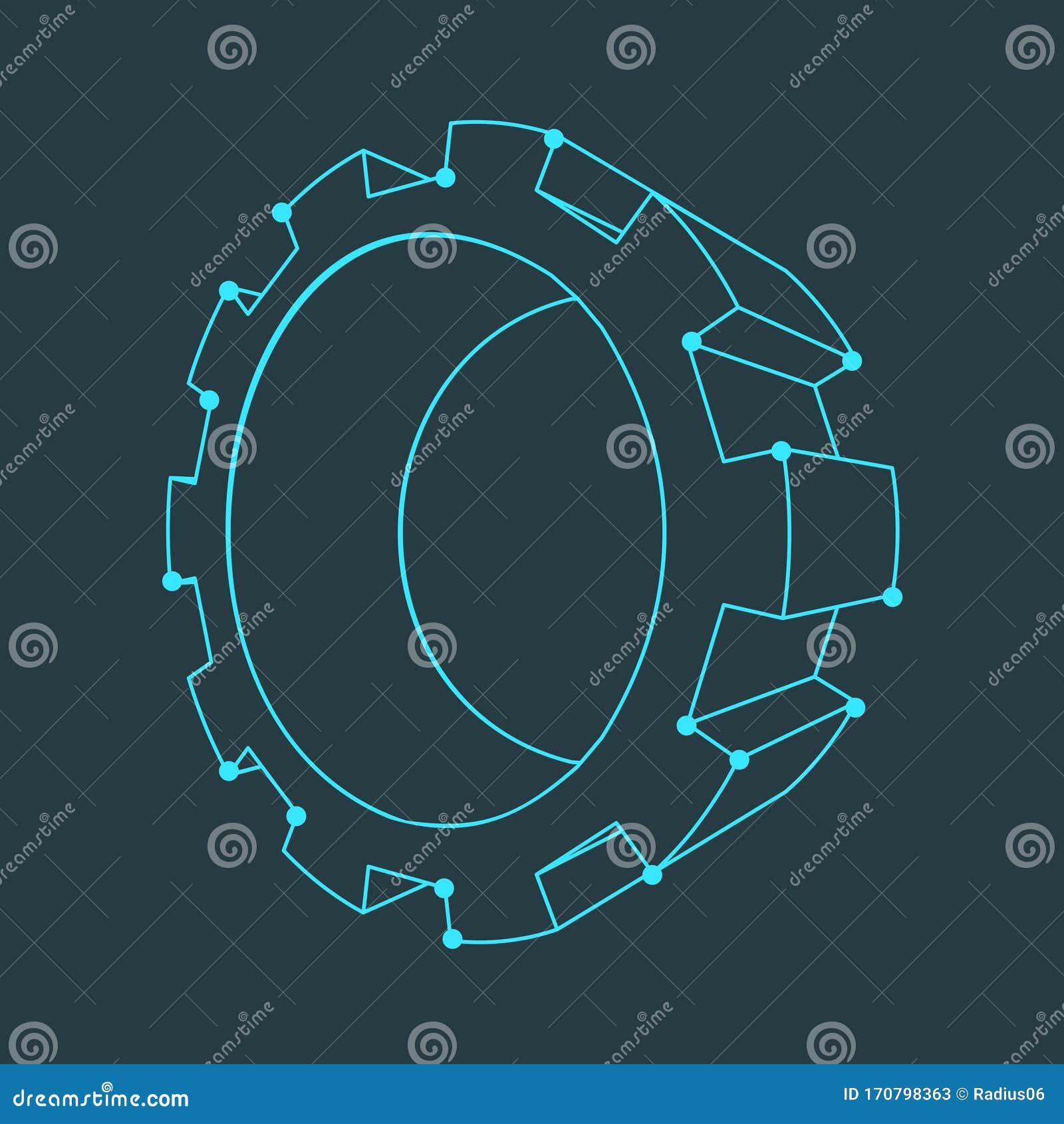 3d cog wheel stock vector. Illustration of machine, technology - 170798363