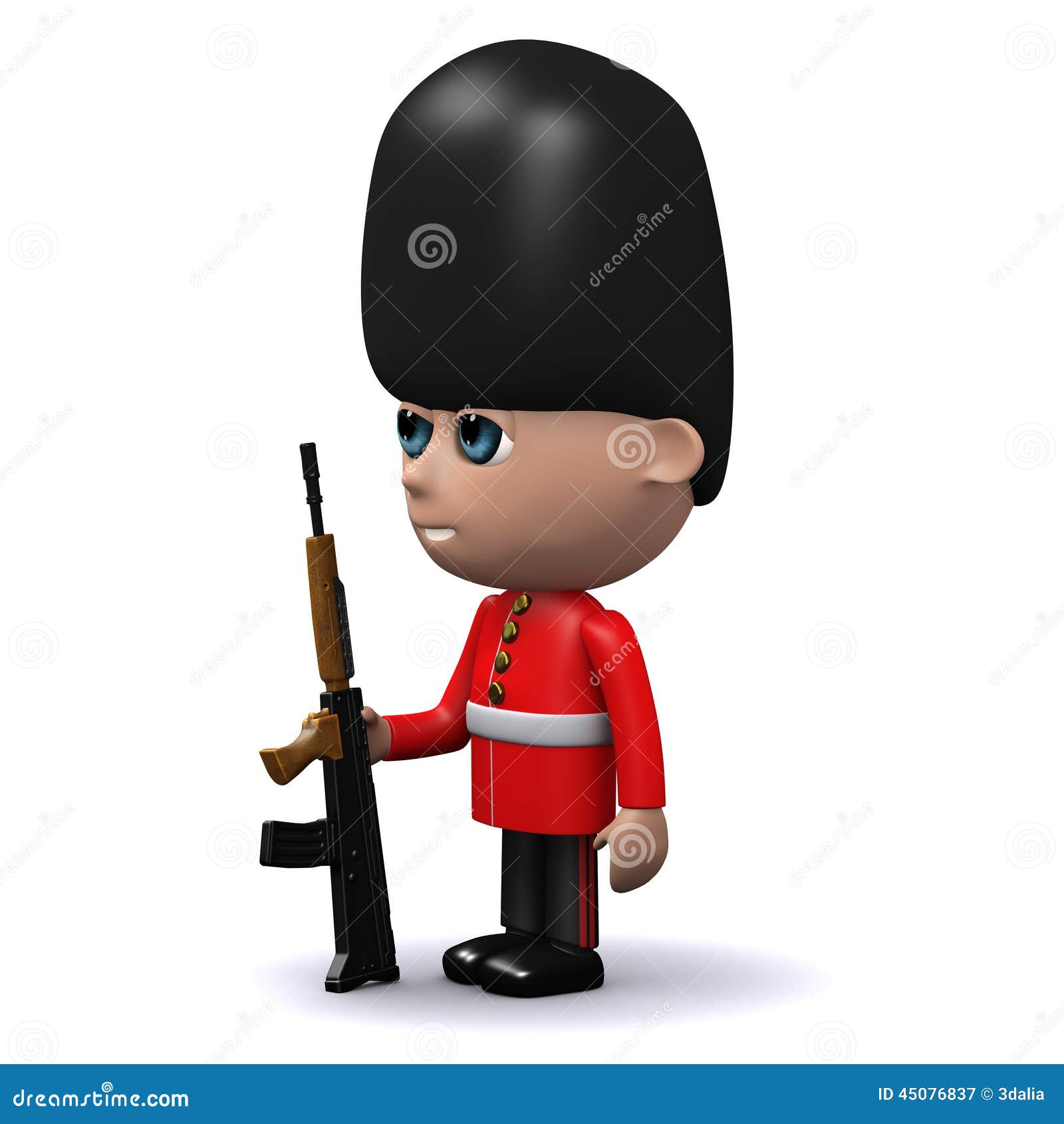 3d Coldstream Guard Stands To Attention Stock Illustration ...