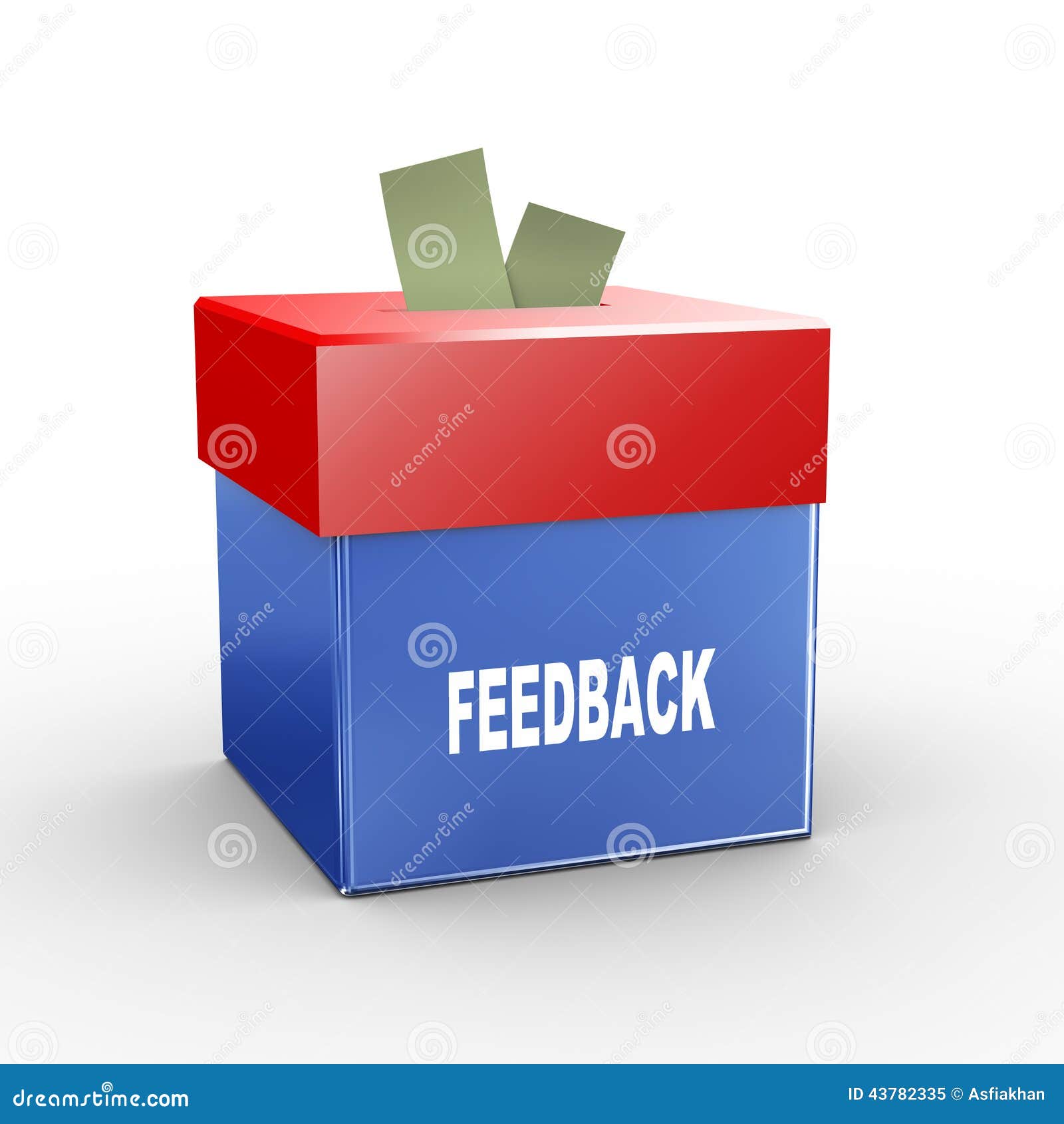 3d Collection Box - Feedback Stock Illustration - Illustration of ...