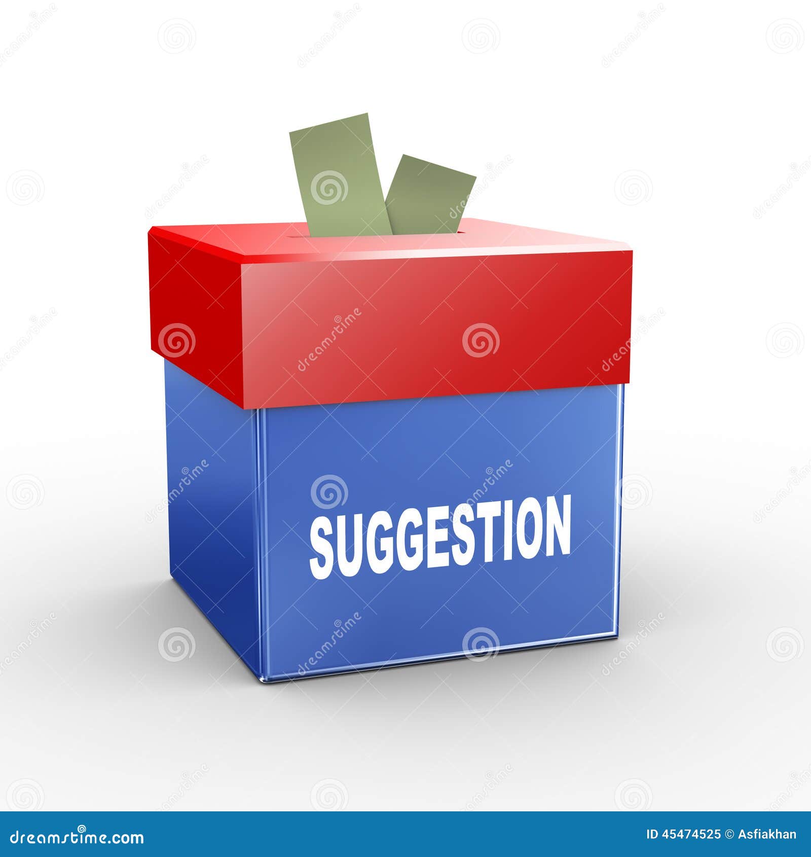 3d Collection Box - Suggestion Stock Illustration - Illustration of ...