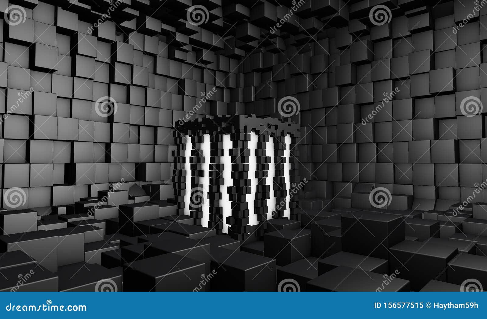 3d Gradients Cube Wallpaper Room Stock Illustration - Illustration of ...