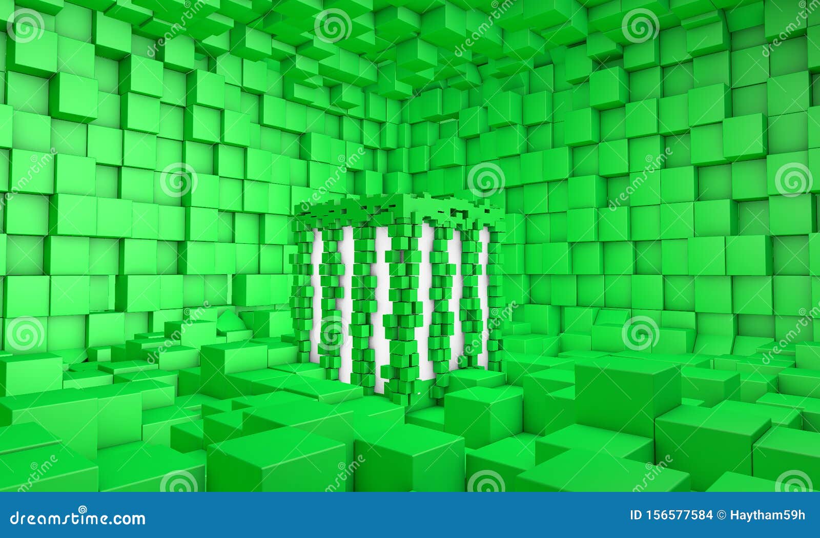 3d Gradients Cube Wallpaper Room Stock Illustration - Illustration of ...