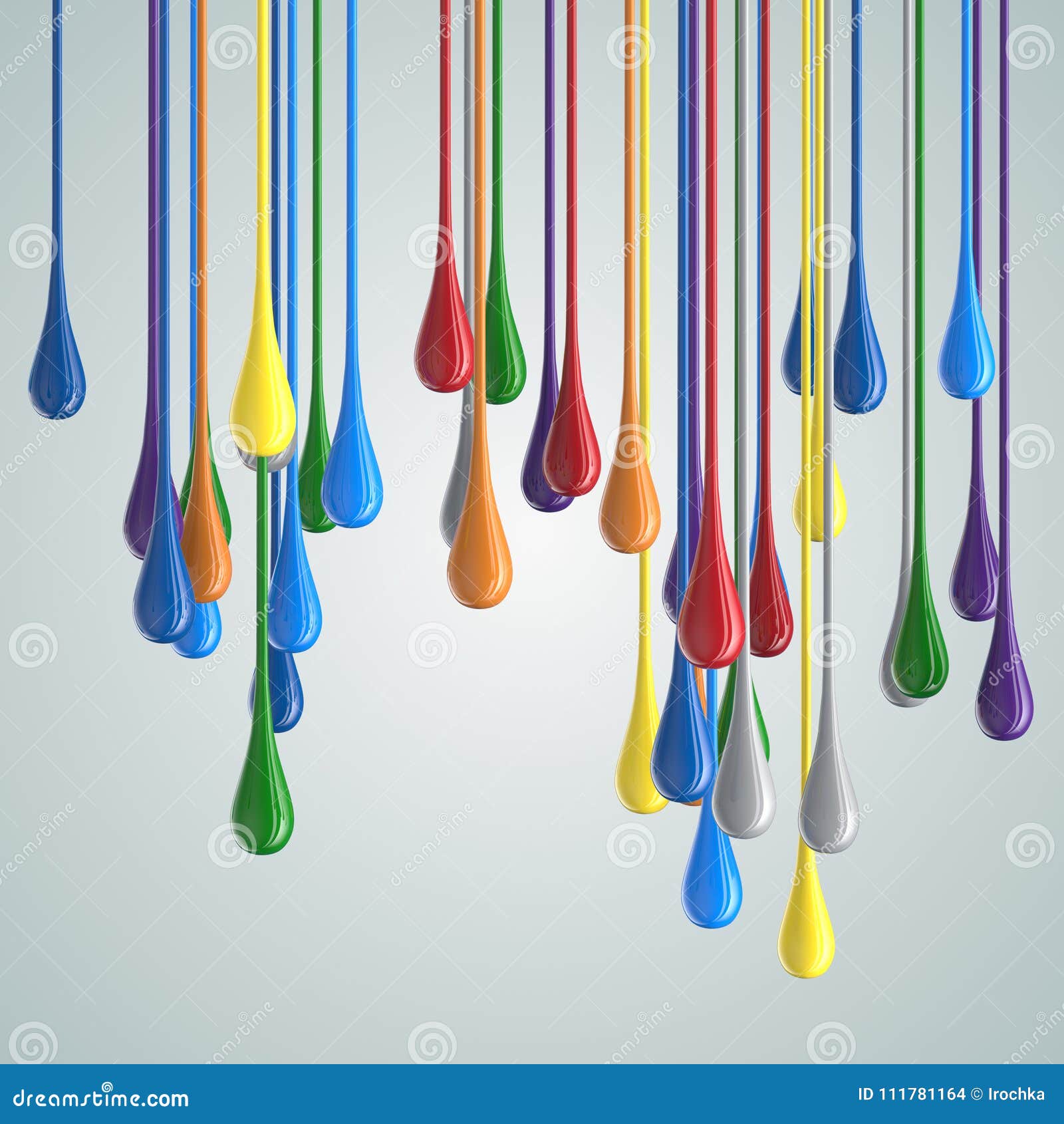 3D Color Glossy Paint Drop Blobs Stock Photo - Image of drip ...