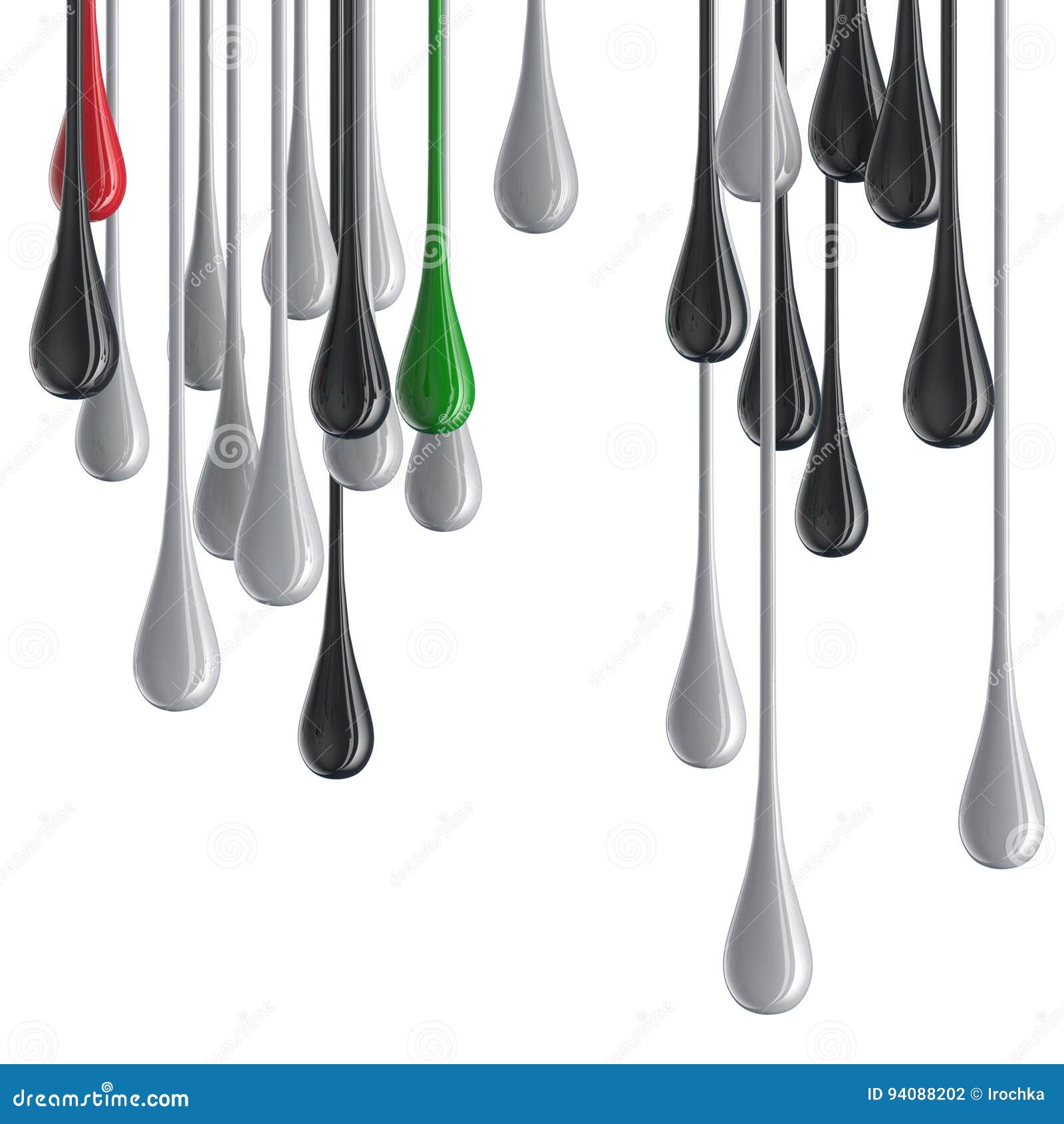 3D Color Glossy Paint Drop Blobs Stock Illustration - Illustration of ...