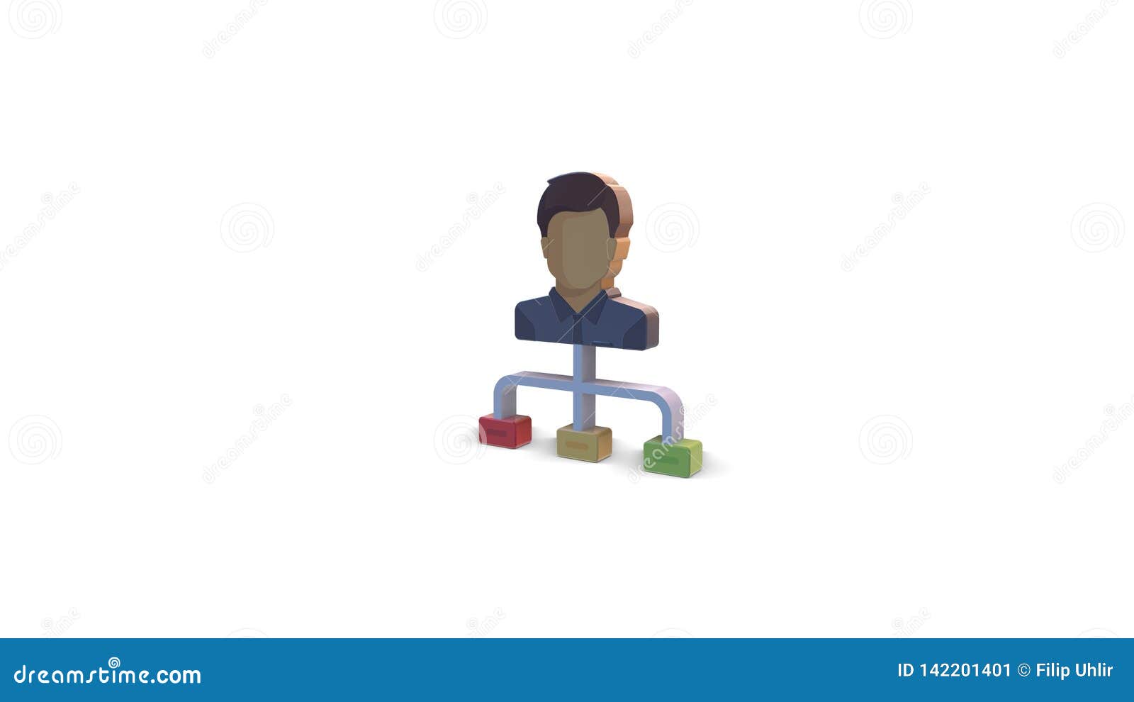 3d color icon of boss stock illustration. Illustration of icon - 142201401