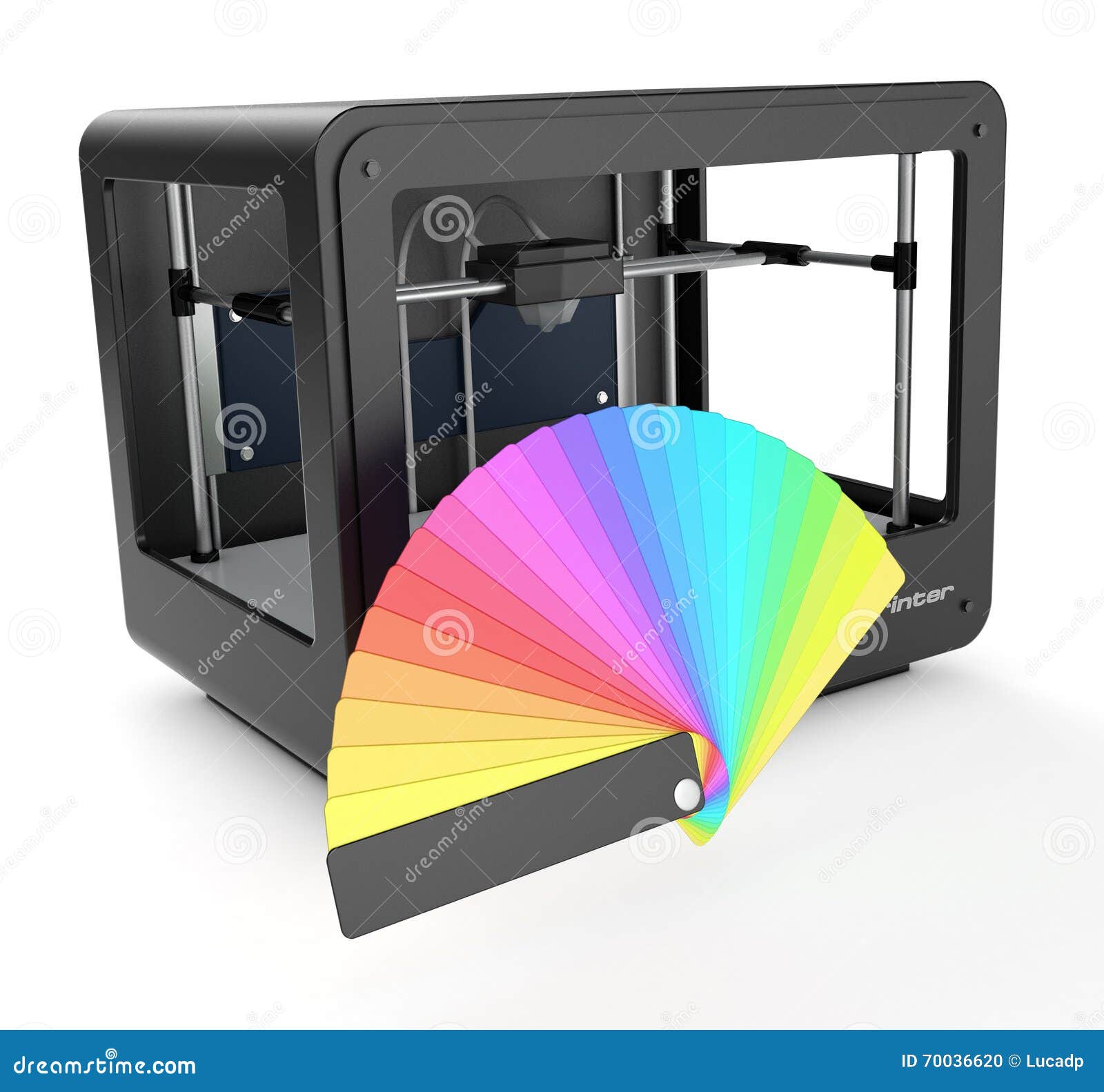 3d color printer stock illustration. Illustration of model - 70036620