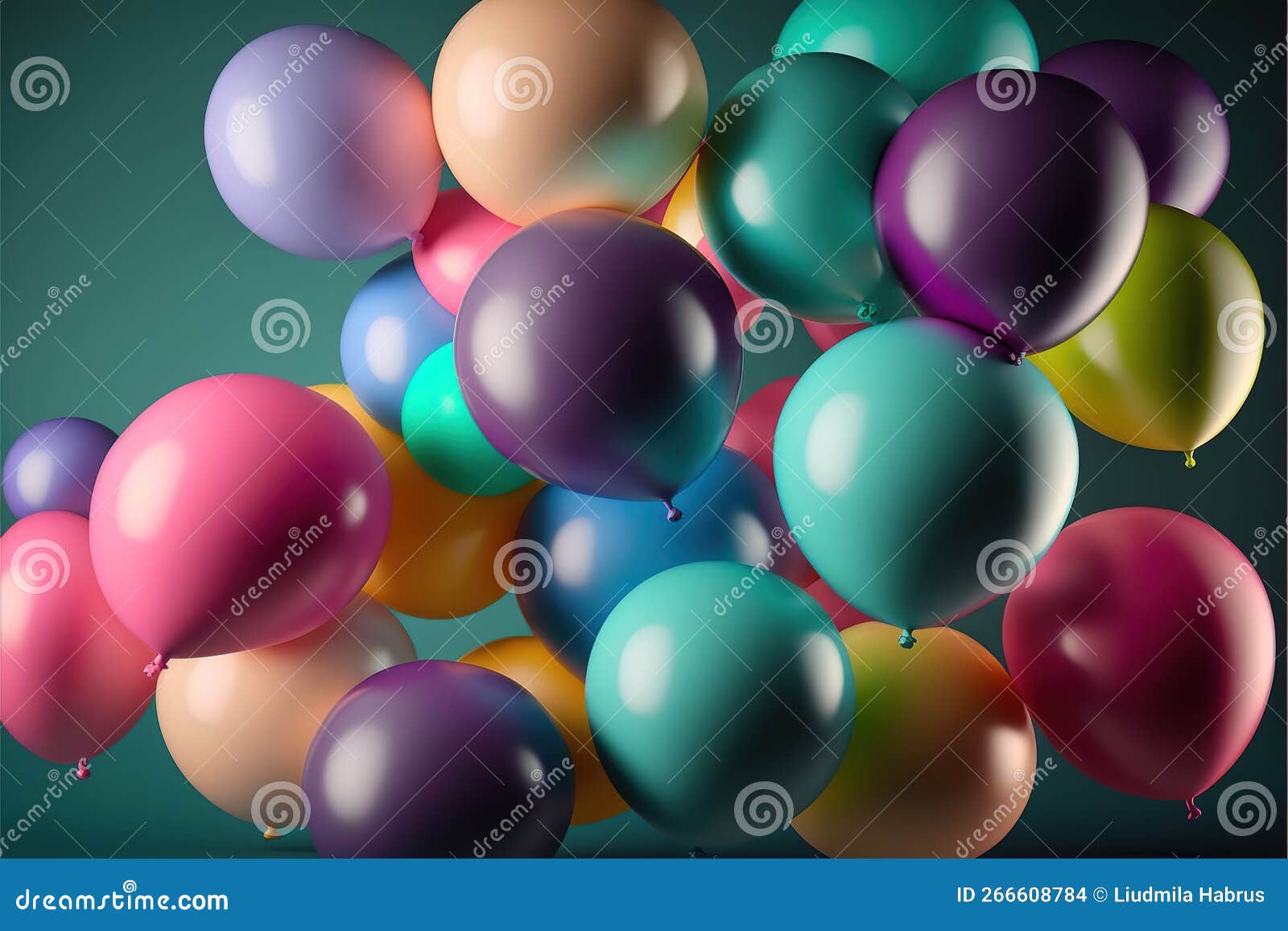 3d Colored Balls Background. Generative AI Stock Illustration ...