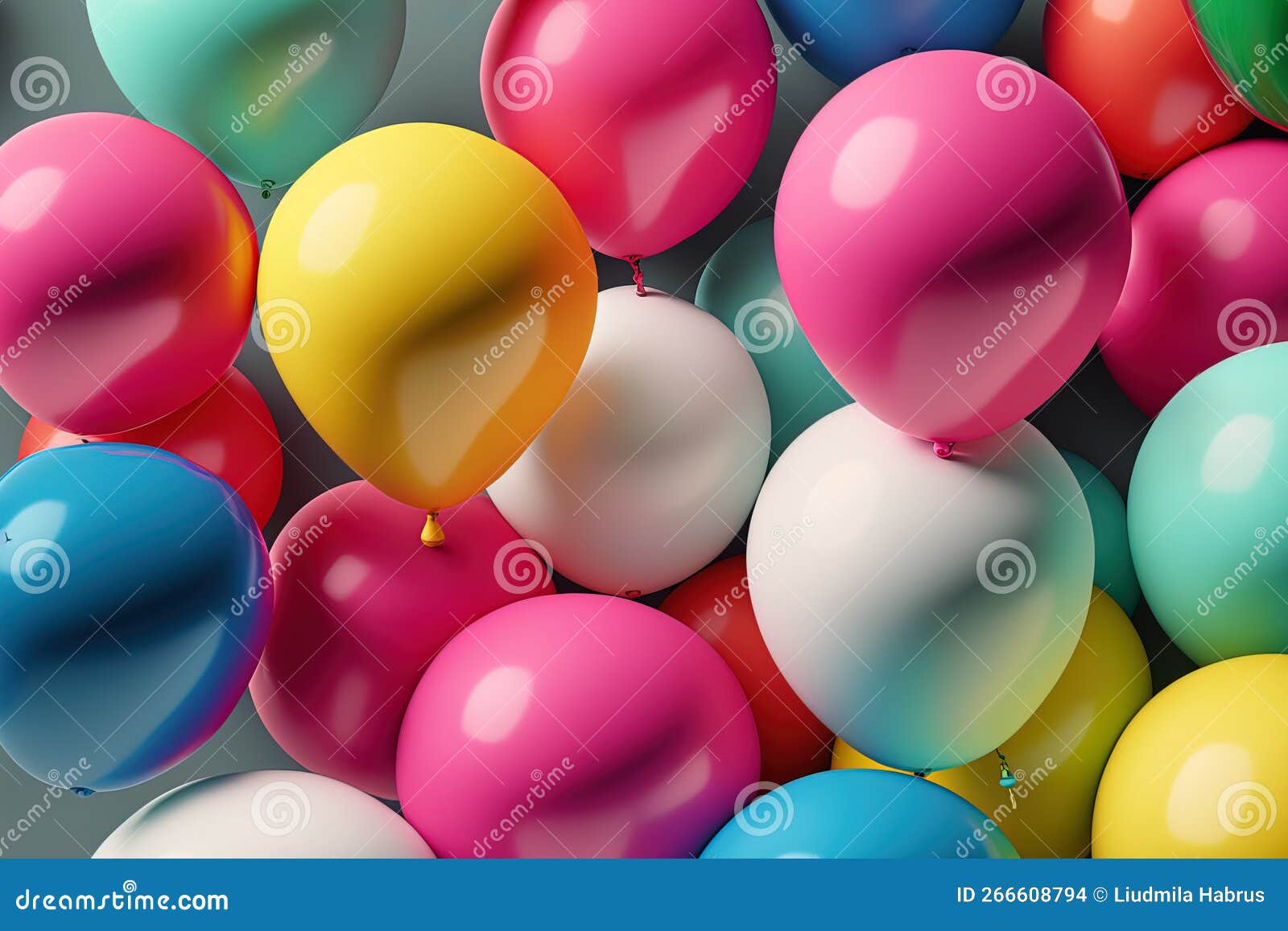 3d Colored Balls Background. Generative AI Stock Illustration ...