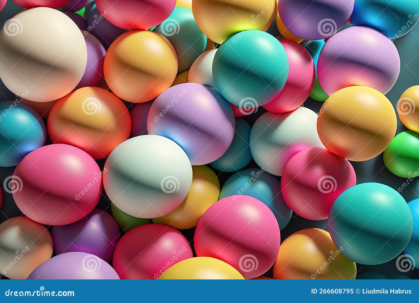 3d Colored Balls Background. Generative AI Stock Illustration ...