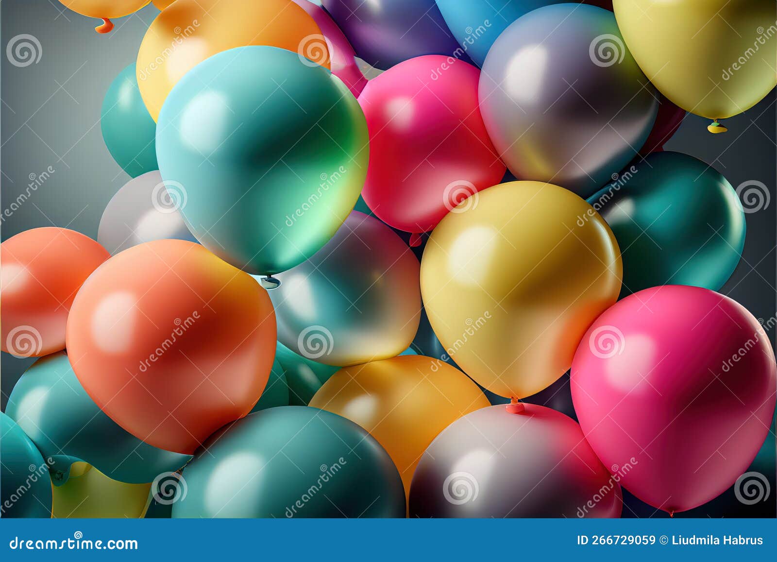 3d Colored Balls Background. Generative AI Stock Illustration ...