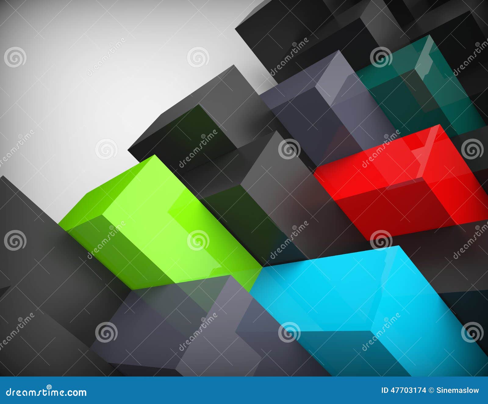 3d Colored Cubes Background Stock Illustration - Illustration of ...