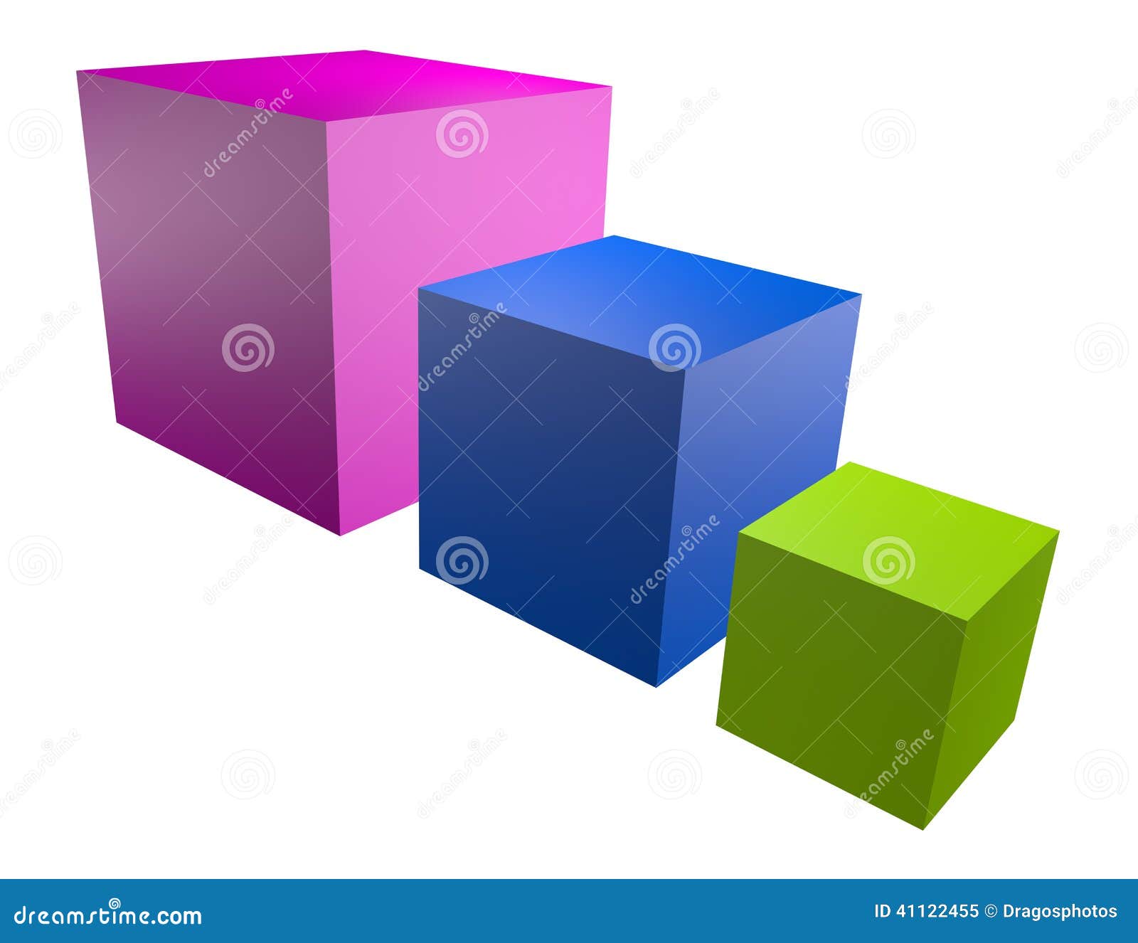 3D colored cubes stock illustration. Illustration of graphics - 41122455