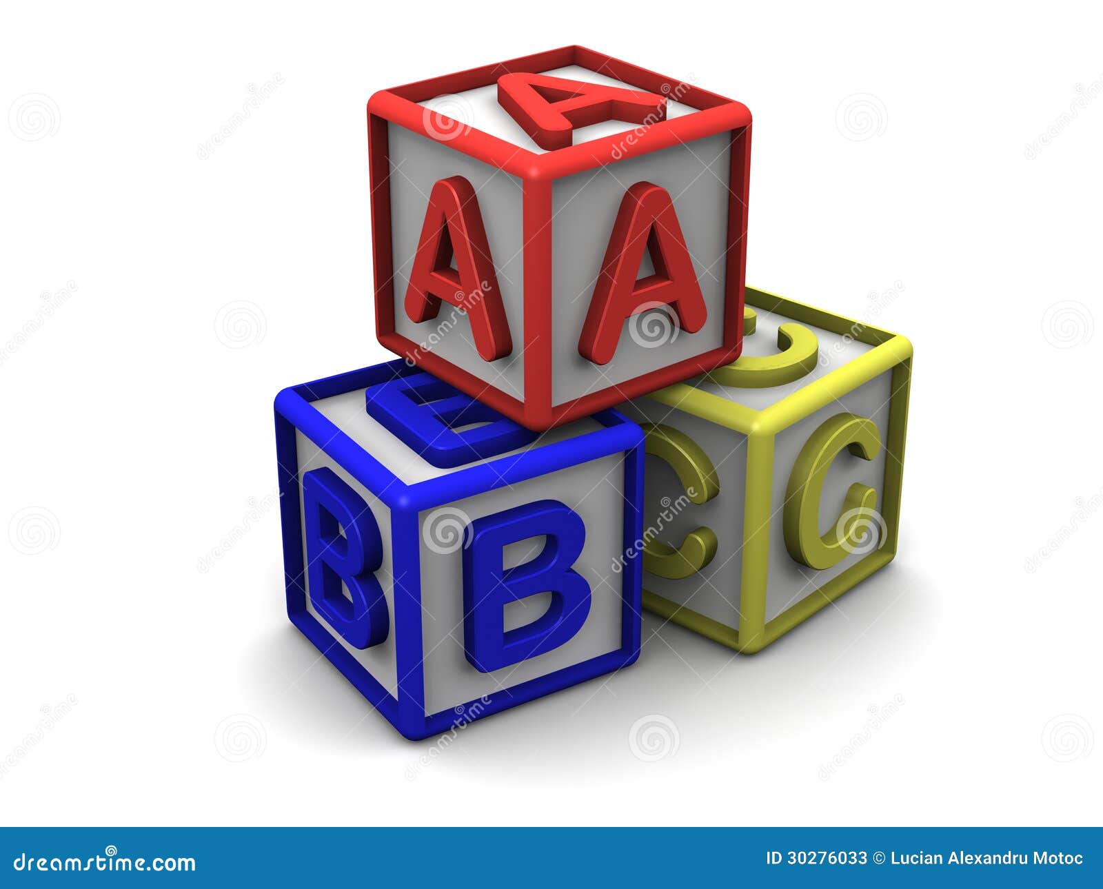 A B C Letters Cubes Stack stock illustration. Illustration of blocks ...