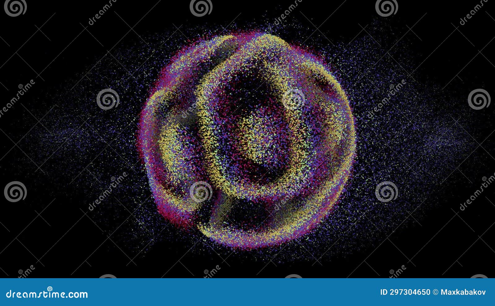 3D Colored Sphere with Stream of Digital Particles Stock Footage ...