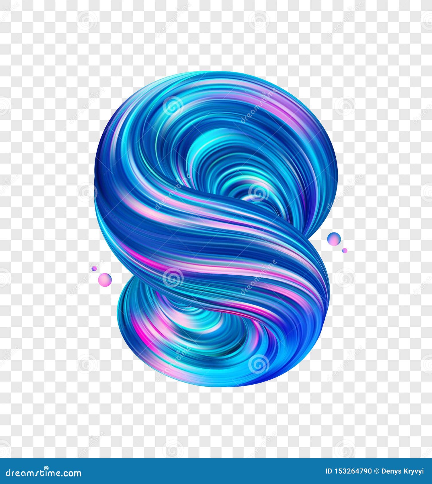 3D Colorful Abstract Twisted Fluide Shape. Modern Liquid Design Stock ...