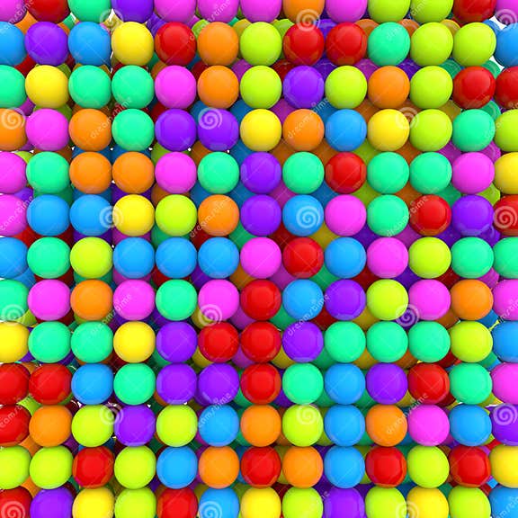 3d Colorful Balls Background Stock Illustration - Illustration of ...