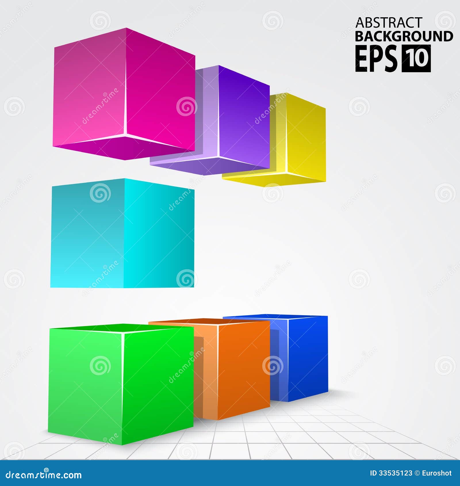 3D Colorful Cube Arc, Vector Illustration InfographicTe Stock Vector ...