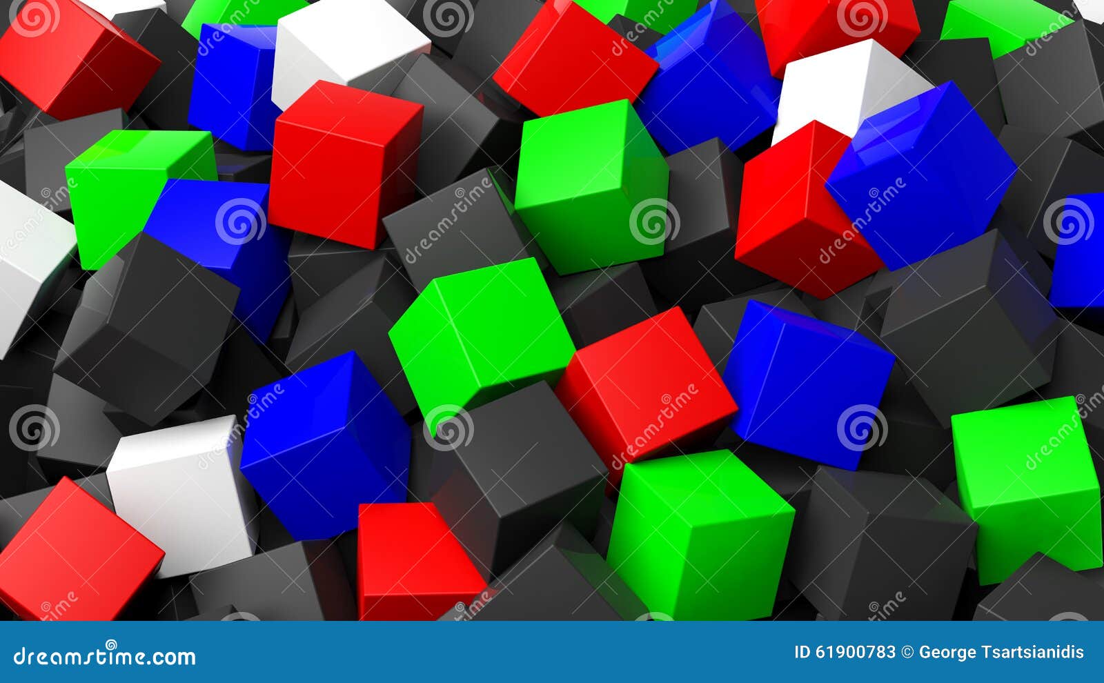 3D colorful cubes pile stock illustration. Illustration of corporate ...