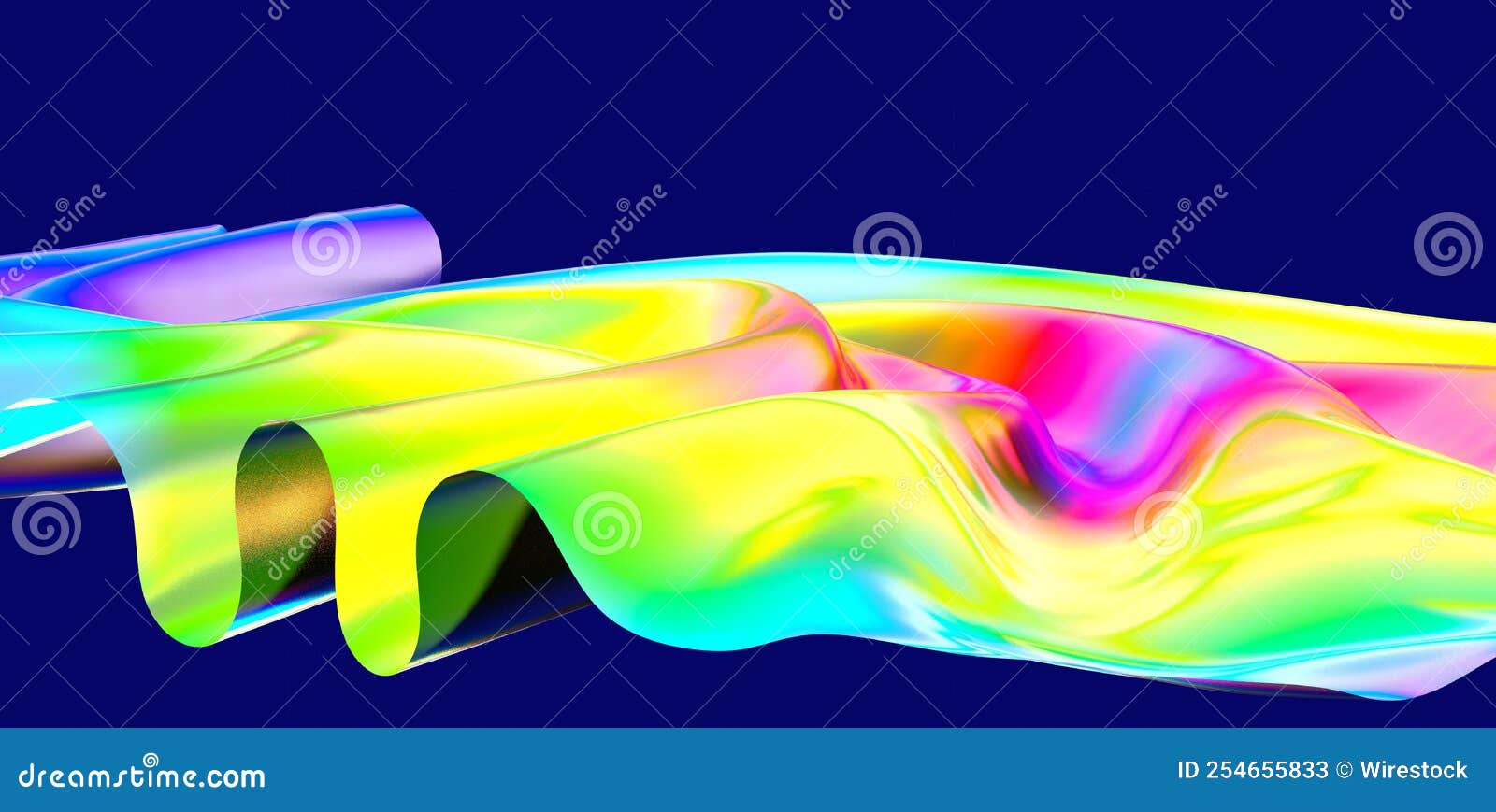3d Colorful Flowing Liquid Thermal Waves Abstract Background Stock ...