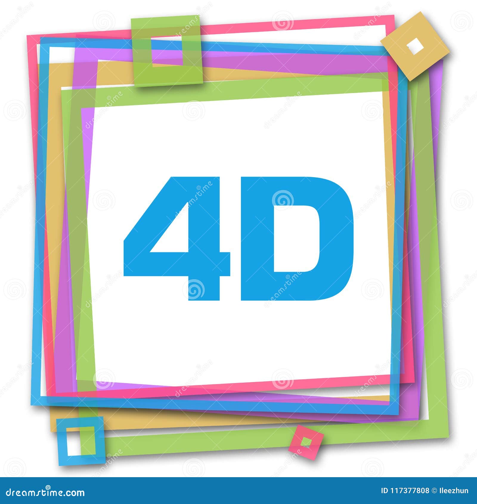 4D Colorful Frame stock illustration. Illustration of concept - 117377808