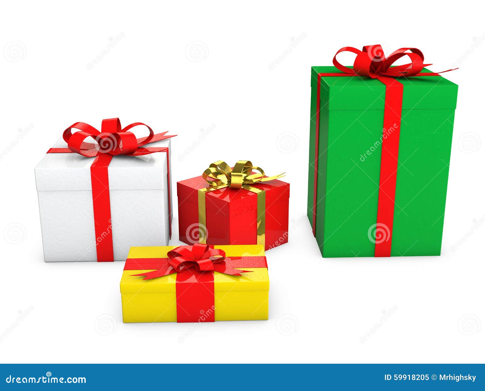 3d colorful gift boxes stock illustration. Illustration of color - 59918205