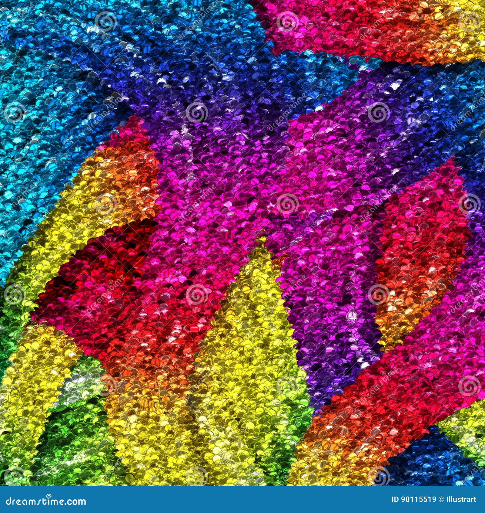 3d Colorful Glittery Abstract Background Stock Illustration ...