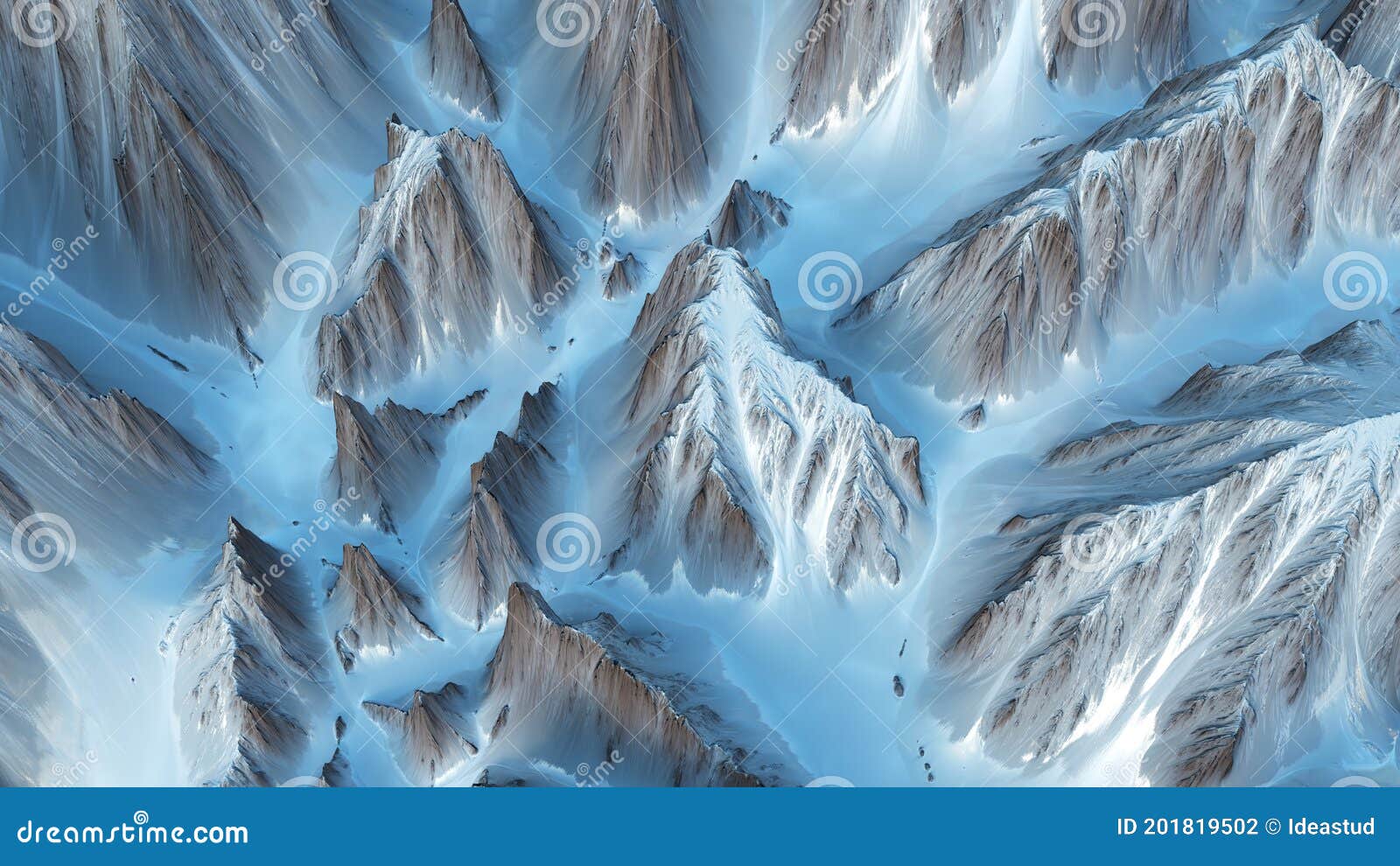 3D Colorful Illustration of Mountain Landscape Relief. Stock ...