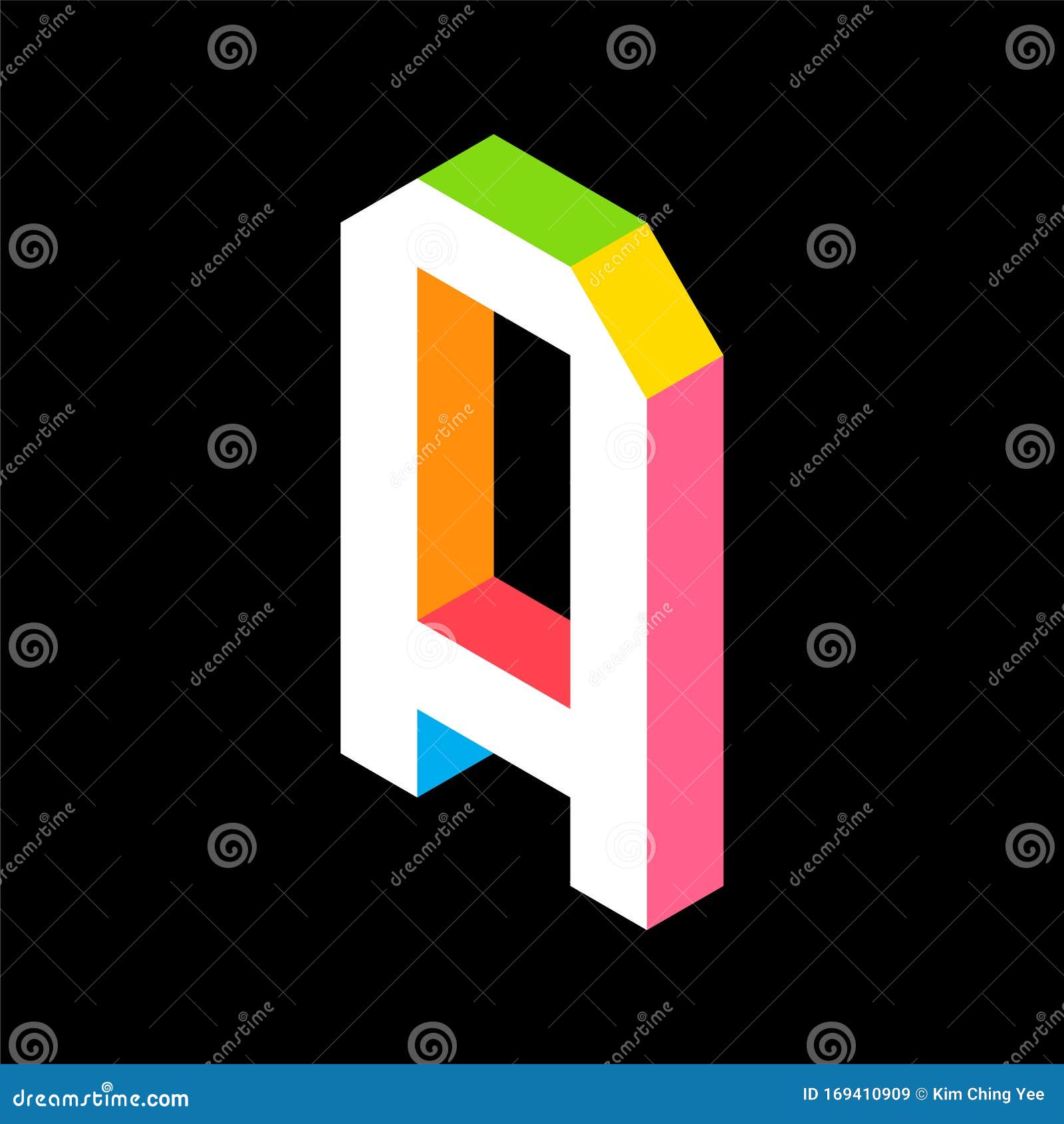 3d Colorful Letter a Logo Icon Design Template Element Stock Vector ...