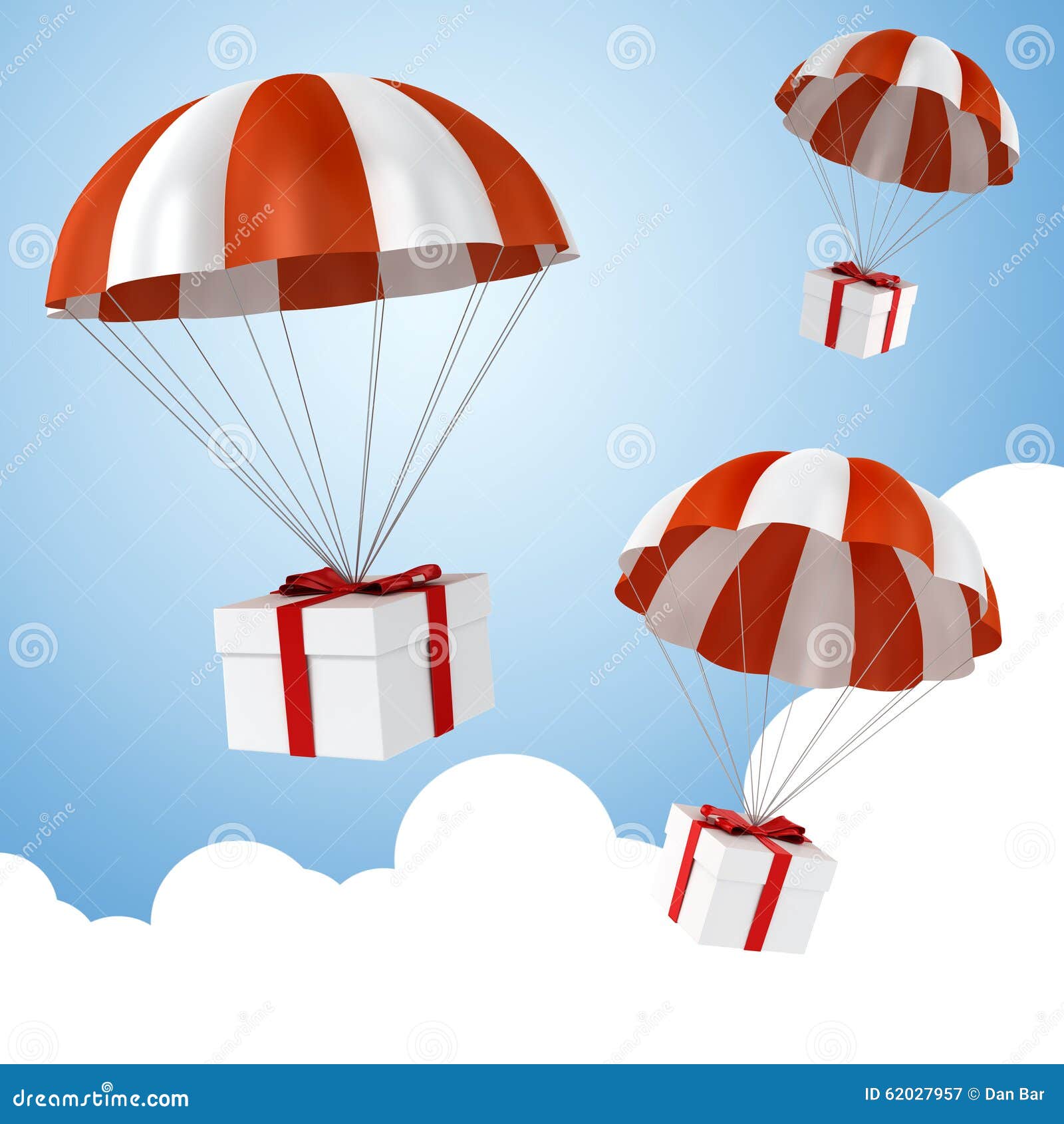 Colorful Parachute Variations Drawing. Hand Drawn Illustration Cartoon ...