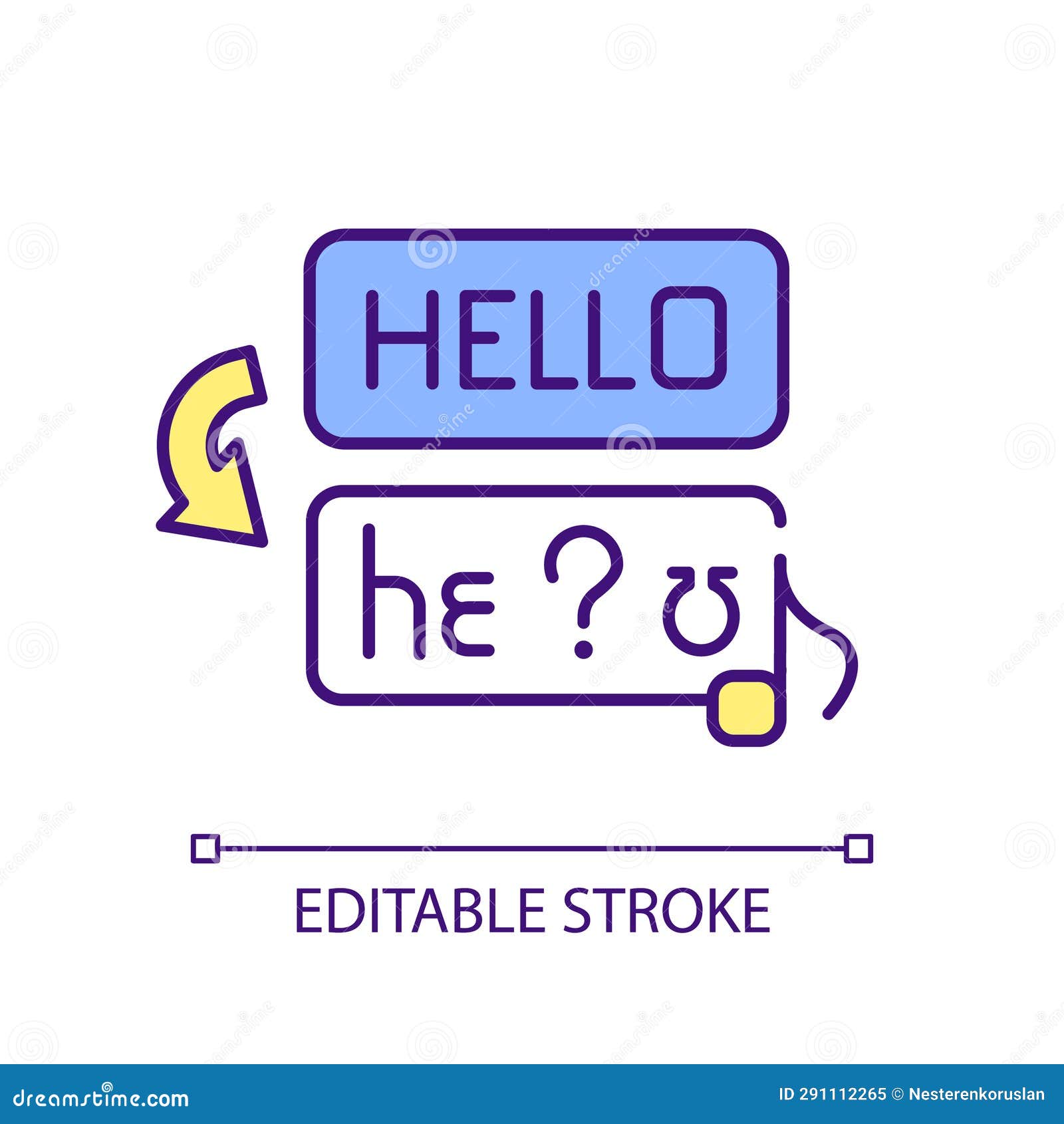 2D Colorful Phonological Difficulties Icon Cartoon Vector ...