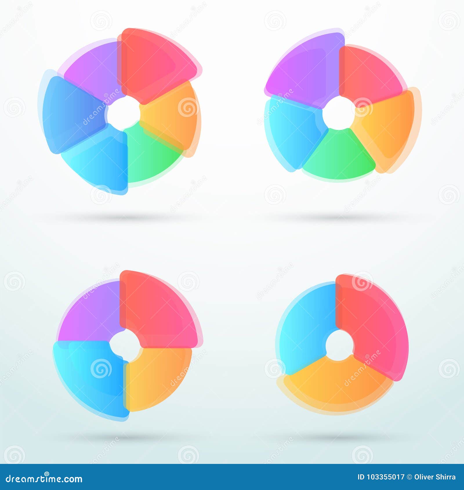 Infographic Business Colorful Linked Shape Cycles Stock Vector ...