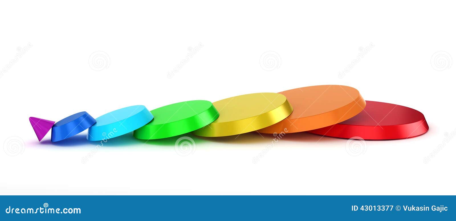 3d colorful sliced cone stock illustration. Illustration of cone - 43013377