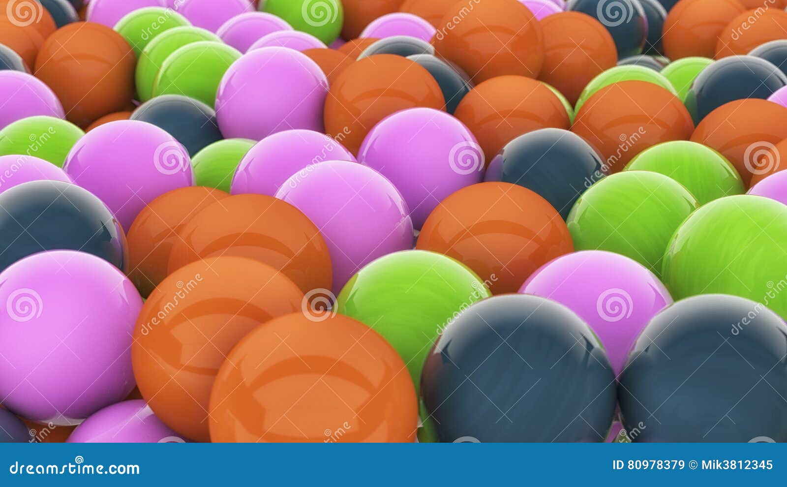 3D colorful spheres stock illustration. Illustration of design - 80978379