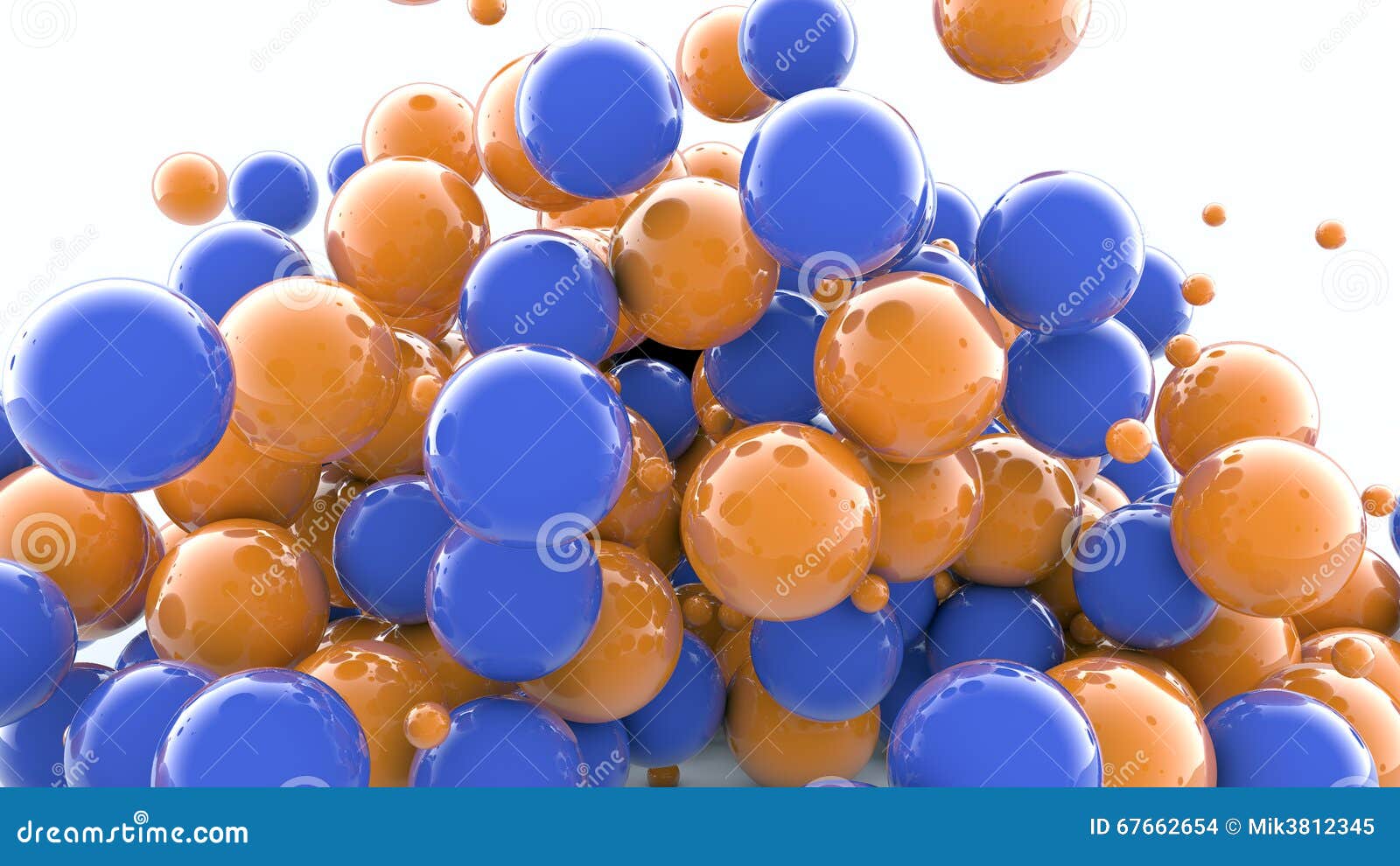 3D colorful spheres stock illustration. Illustration of design - 67662654
